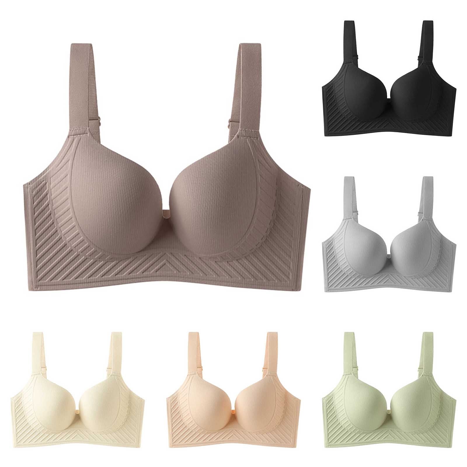 2 Pack ylioge Bras for Women Plus Size M-5X Lightweight Wireless Push ...