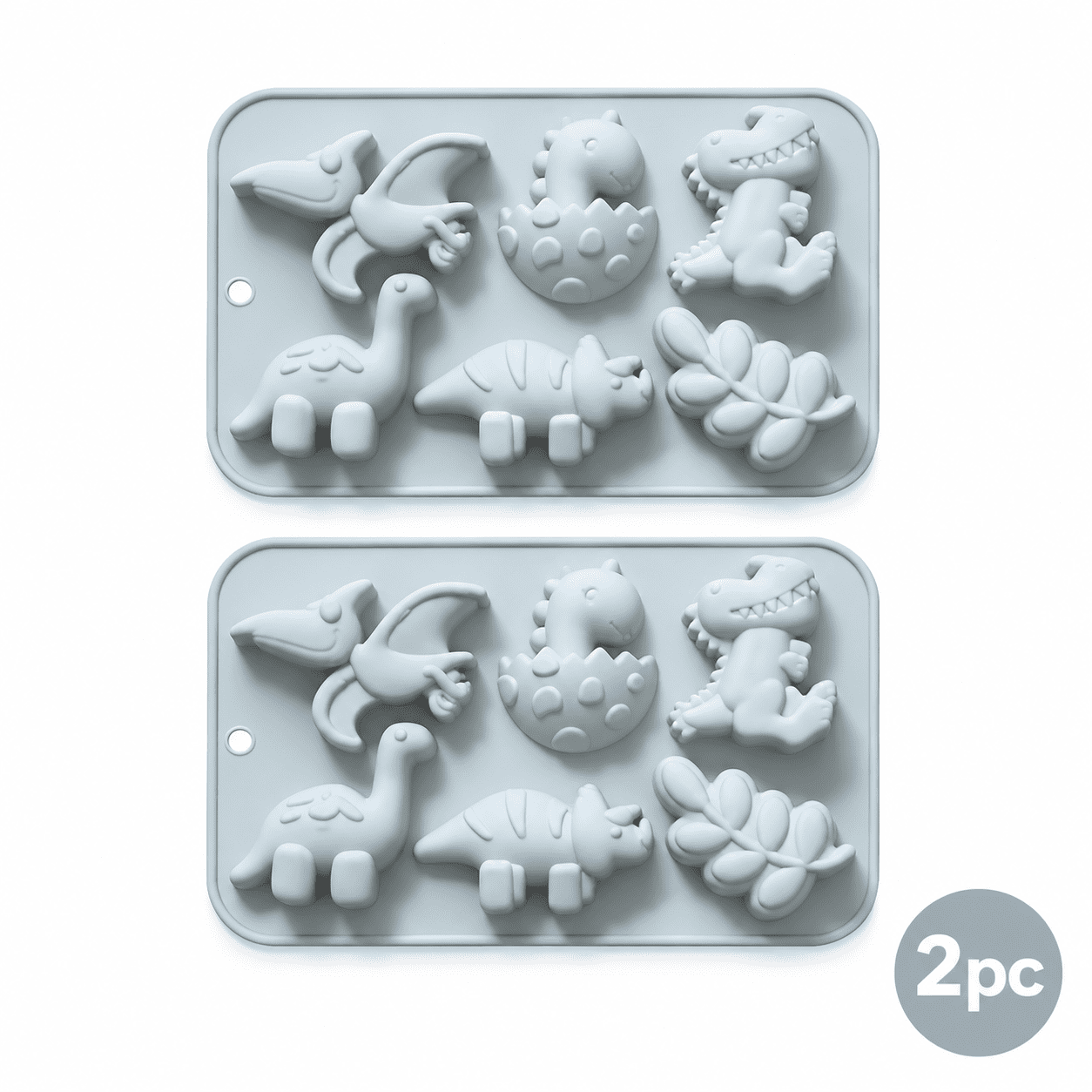 2-PackDinosaur Leaf Silicone Mold, 6-Cavity Food Grade Flexible Mold ...
