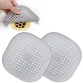 2 PackHair Catcher,Square Hair Drain Cover for Shower Silicone Hair ...