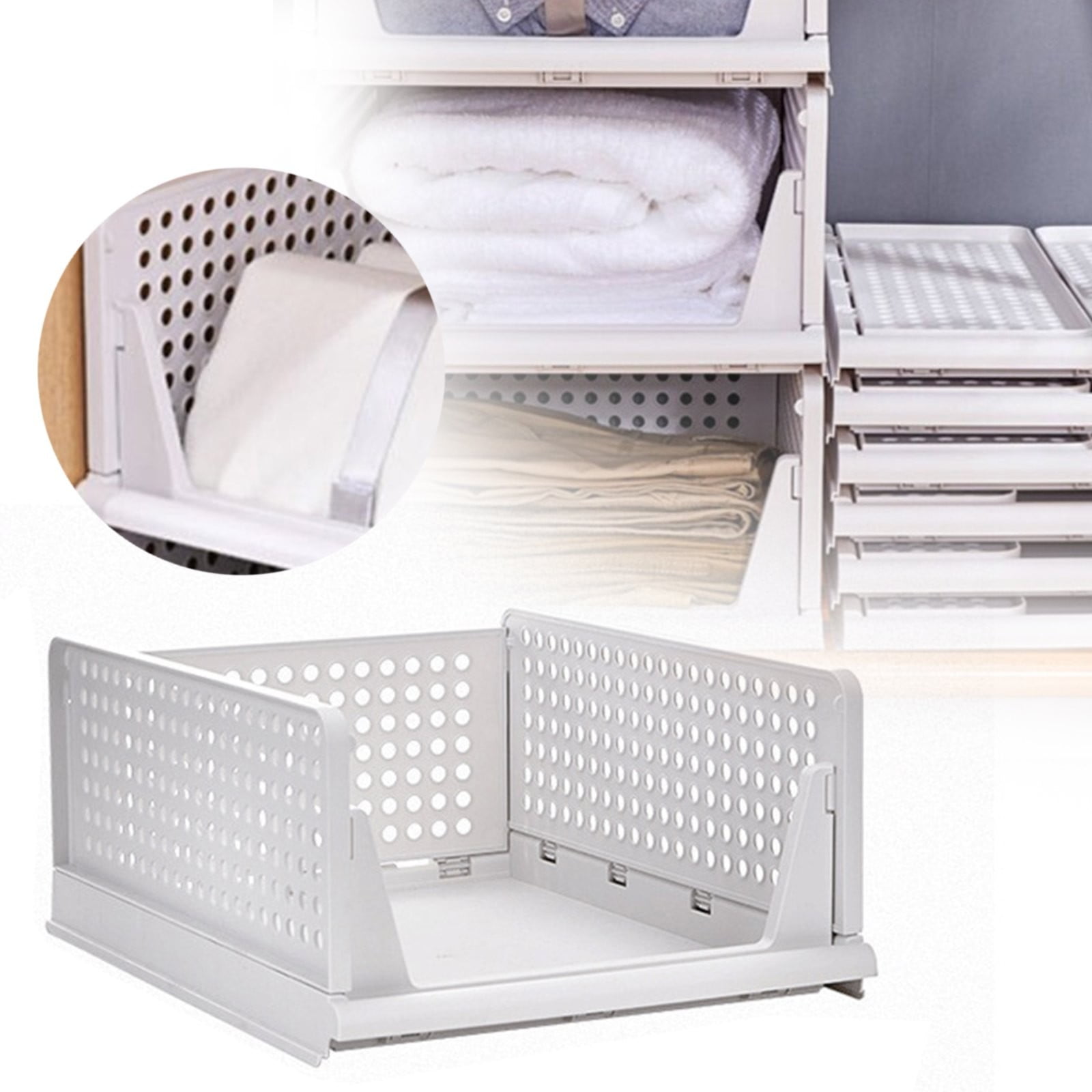 2 PackHome Textile StorageStackable Wardrobe Storage Frame Layered ...