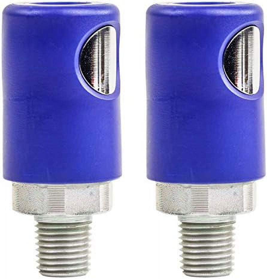 2 PackSilver Air Plug Coupler 061251 /4" MNPT Quick Coupling - Walmart.com