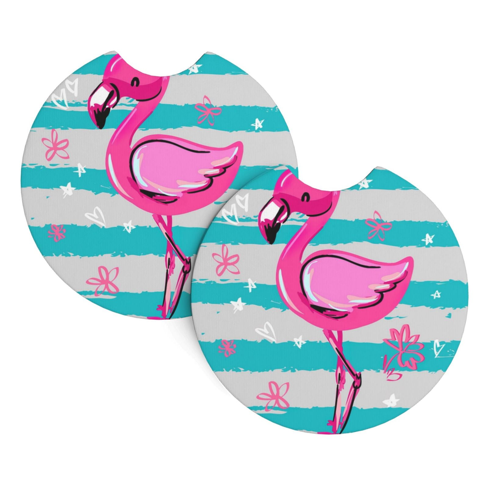 2 Package Car Coasters Drink Absorbable Rubber Base Cup Holder Coasters ...