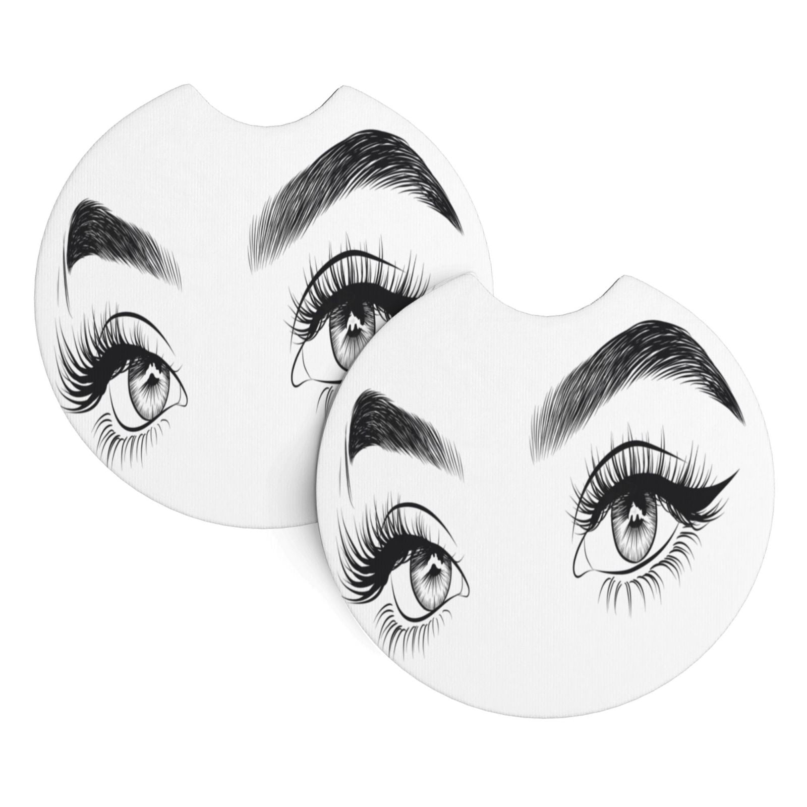 2 Package Car Coasters Drink Absorbable Rubber Base Cup Holder Coasters ...