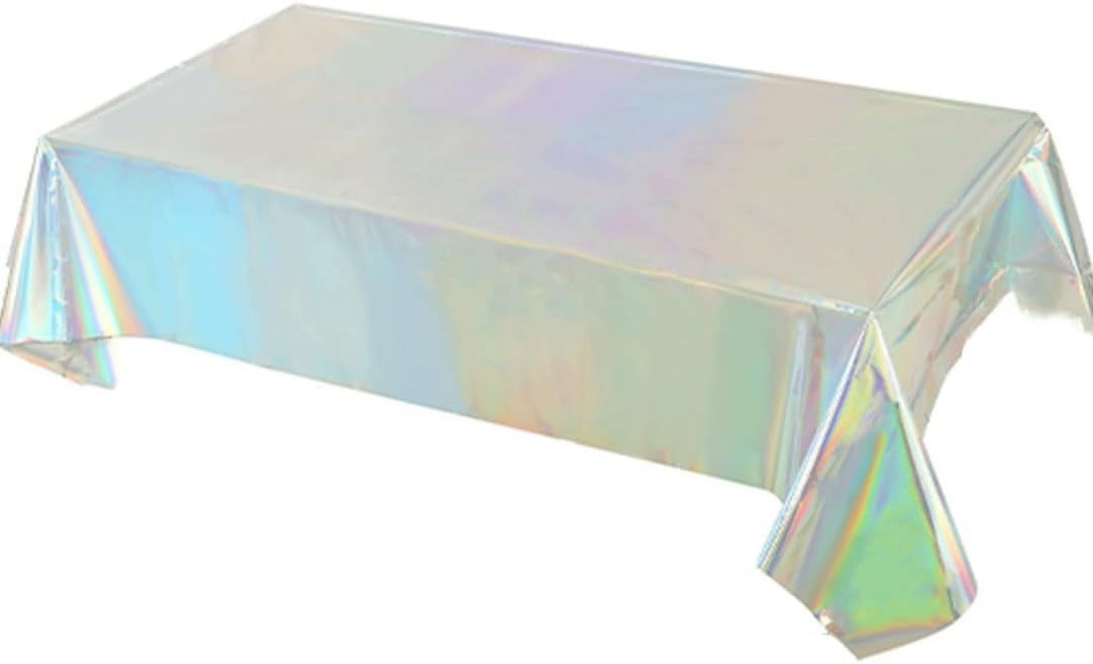 2 Packaging Iridescence Plastic Tablecloth, 54 inch x108 inch ...