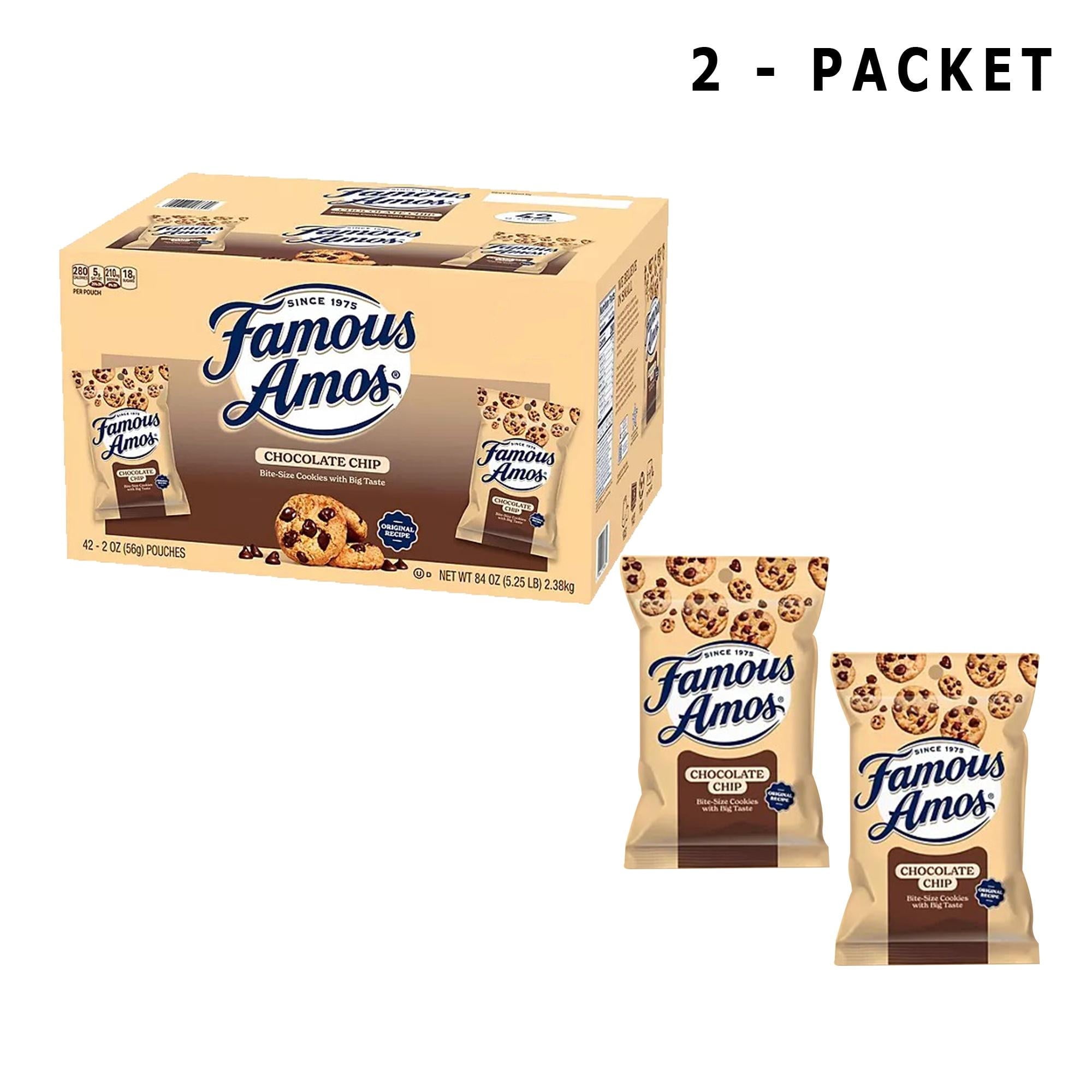 3 Packet of Famous Amos Classic Bite-Size Cookies | 2 oz. Chocolate ...