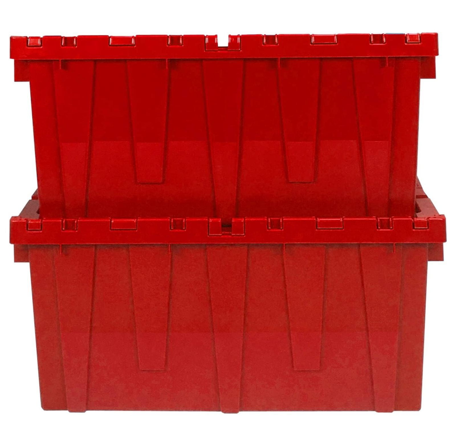 2 Packing Storage Crates, Red Crates 27" x 17" x 12", Storage Plastic ...
