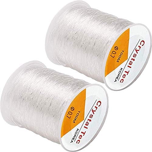 2 Packs 0.7mm Elastic String, Jewelry Cord, Bracelet Rope Crystal ...