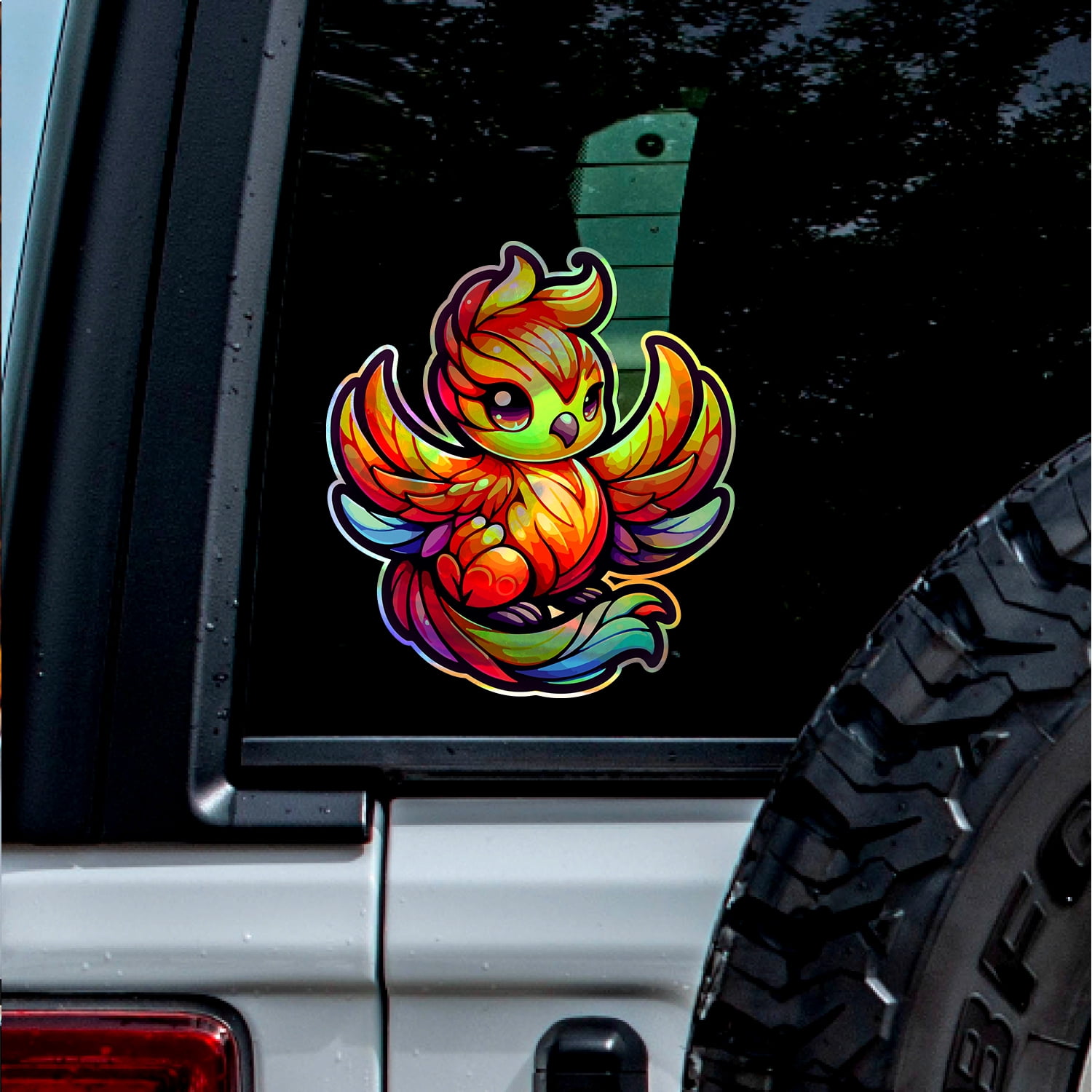 (2 Packs, 0.8'' X 0.9'') Sticker Of Chibi Phoenix For Car Bumper Window ...