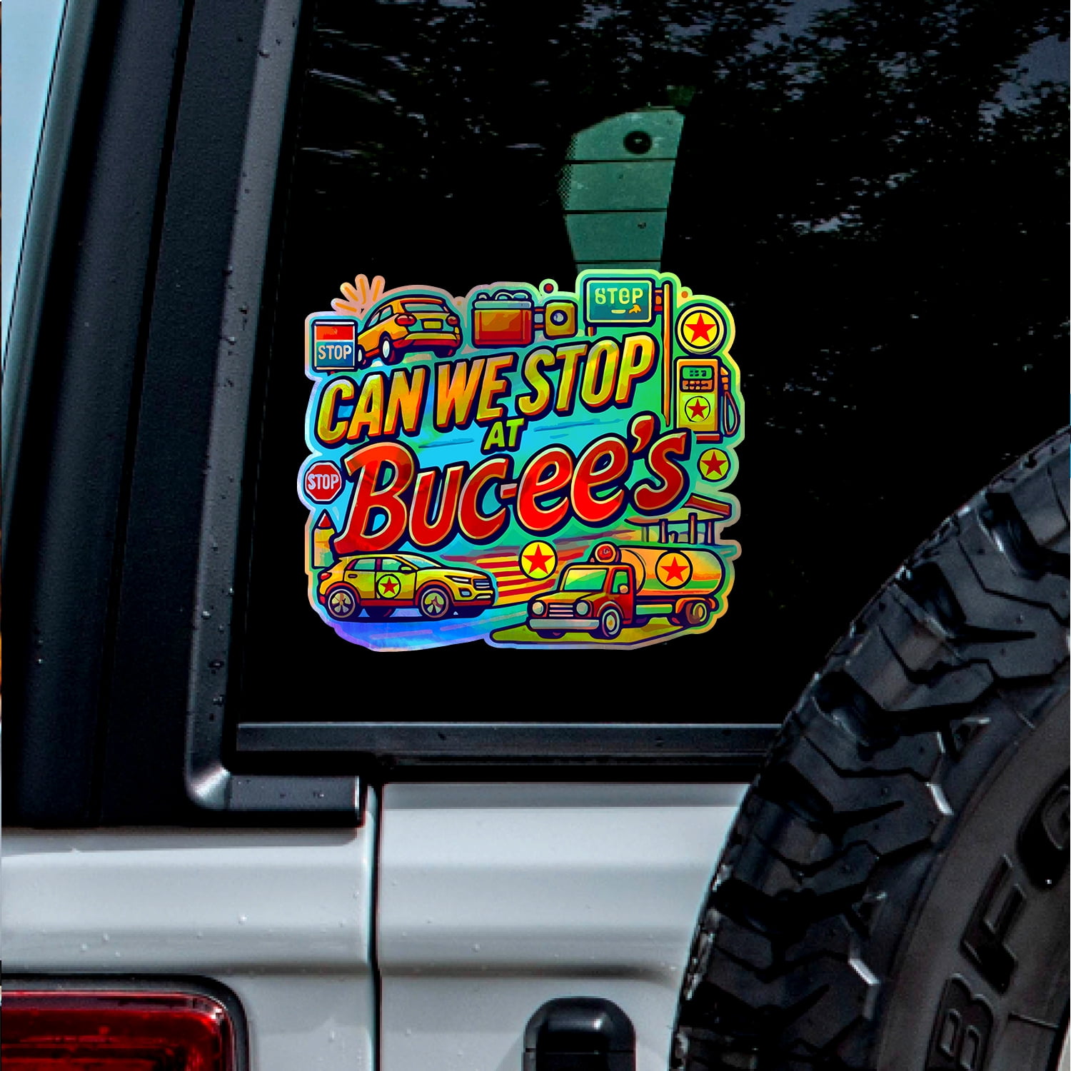 (2 Packs, 0.9'' X 0.8'') Sticker Of Can We Stop At Buc Ees For Car ...