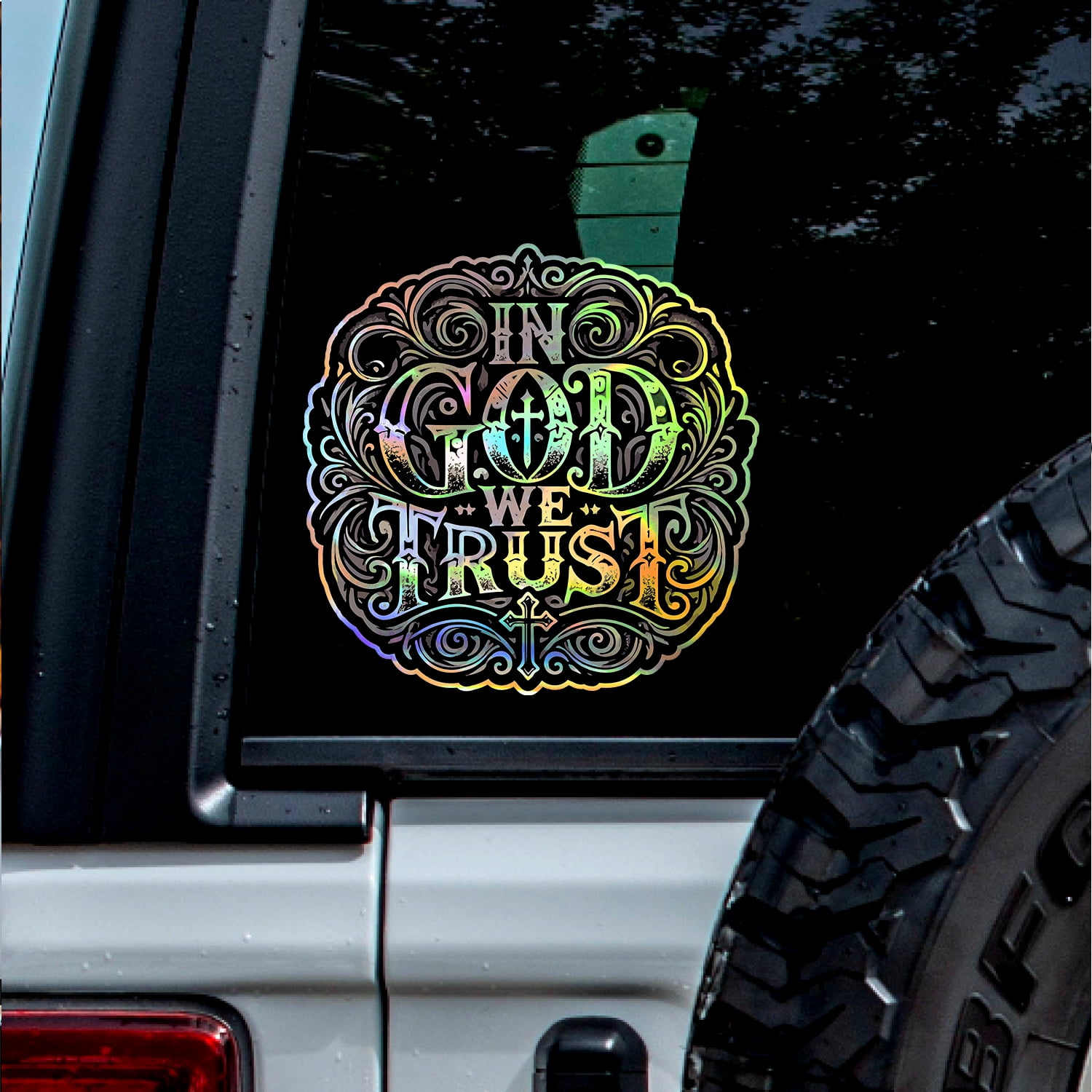 (2 Packs, 1.8'' X 1.8'') Sticker Of In God We Trust For Car Bumper ...