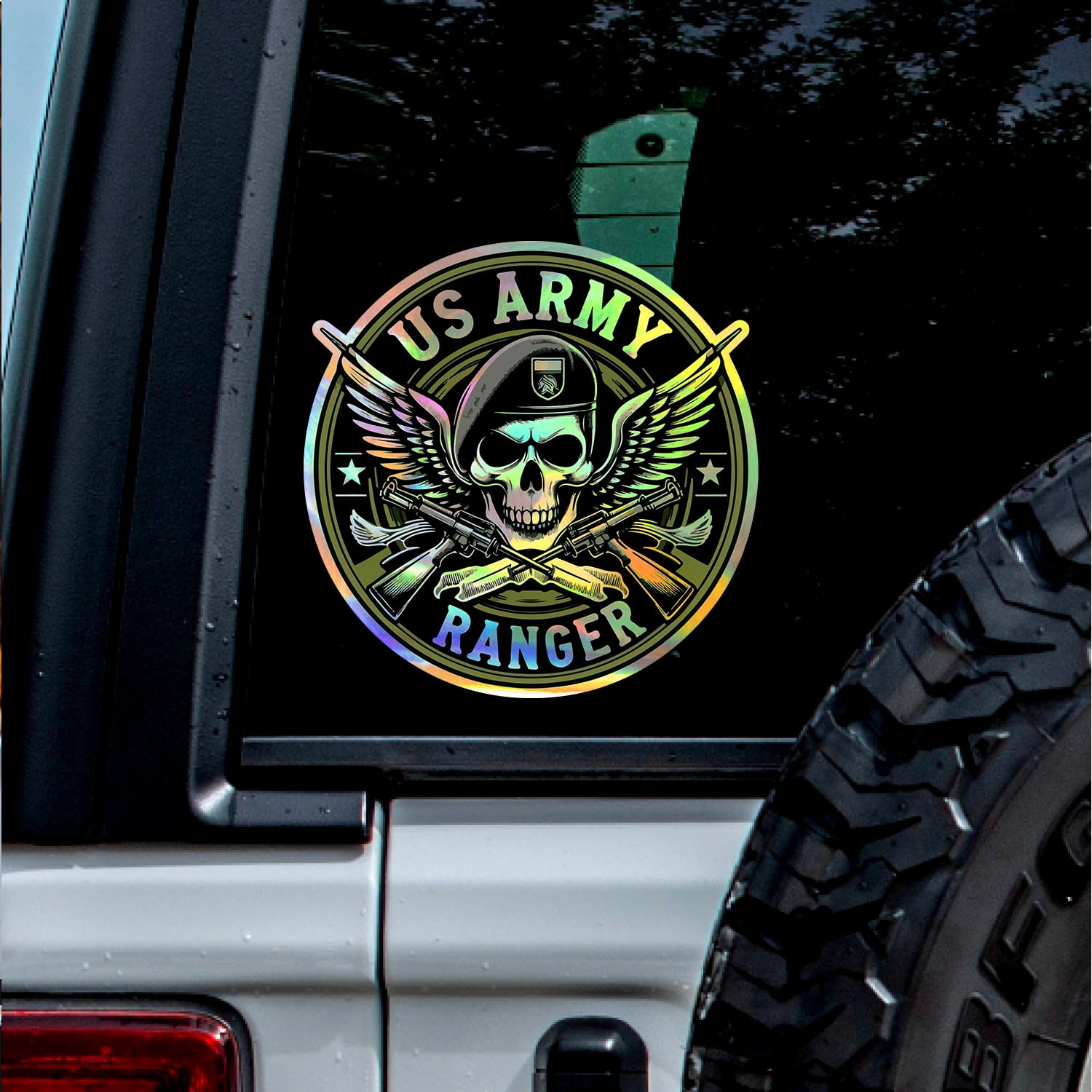 (2 Packs, 1.8'' X 1.8'') Sticker Of United States Army Rangers For Car ...