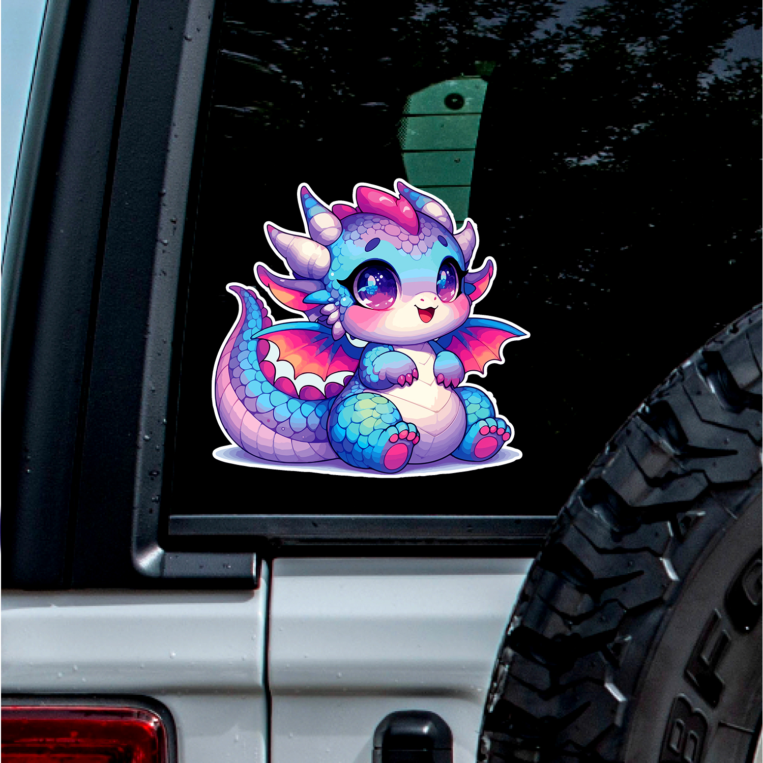 (2 Packs, 1.9'' X 1.8'') Sticker Of Chibi Dragon For Car Bumper Window ...