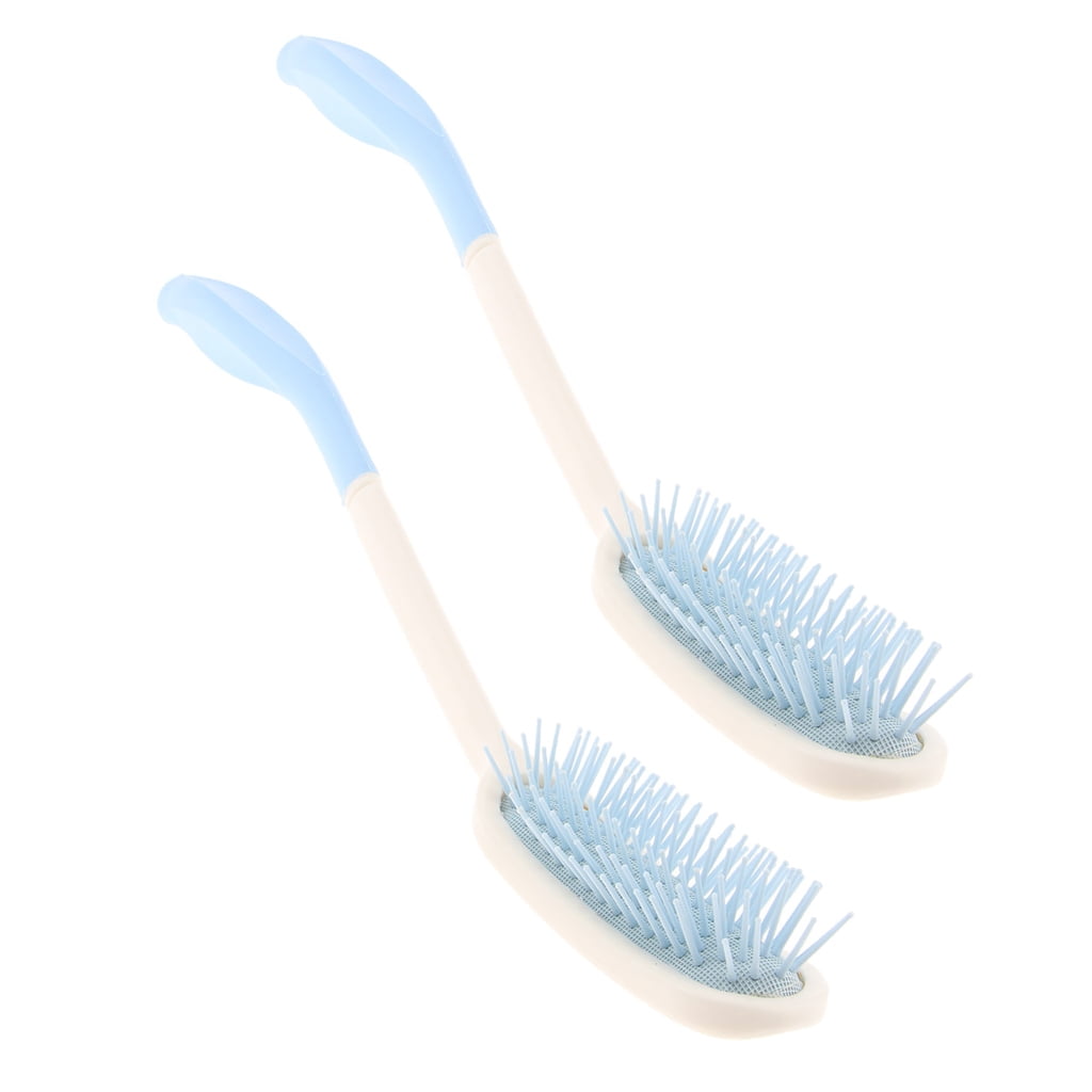 2 Packs 14" Long Reach Hairbrushes,Long Handle Soft Comb and Brush Set ...