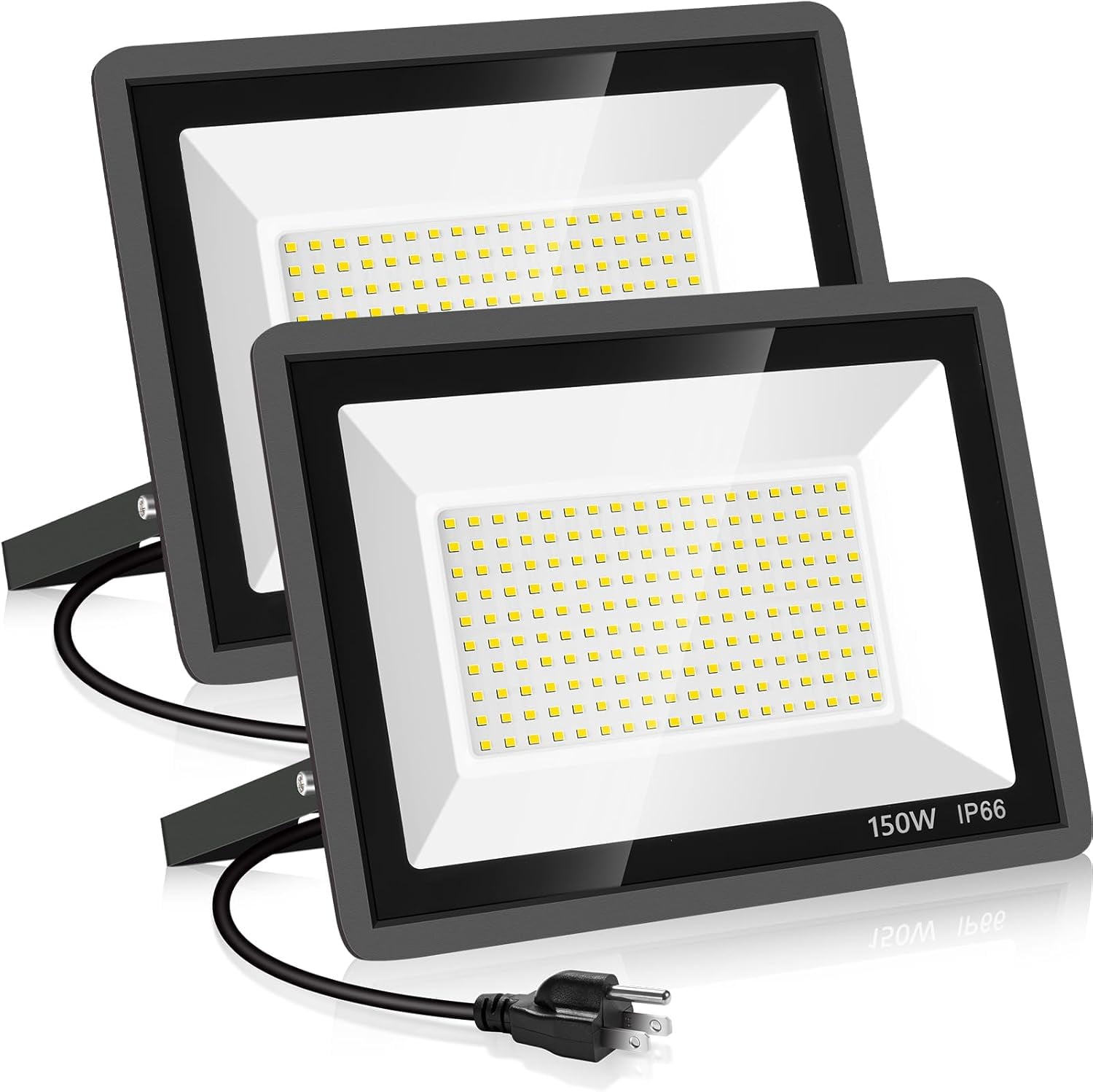 2 Packs 1503000 Floodlight Outdoor, Warm White Super Bright 15500 ...