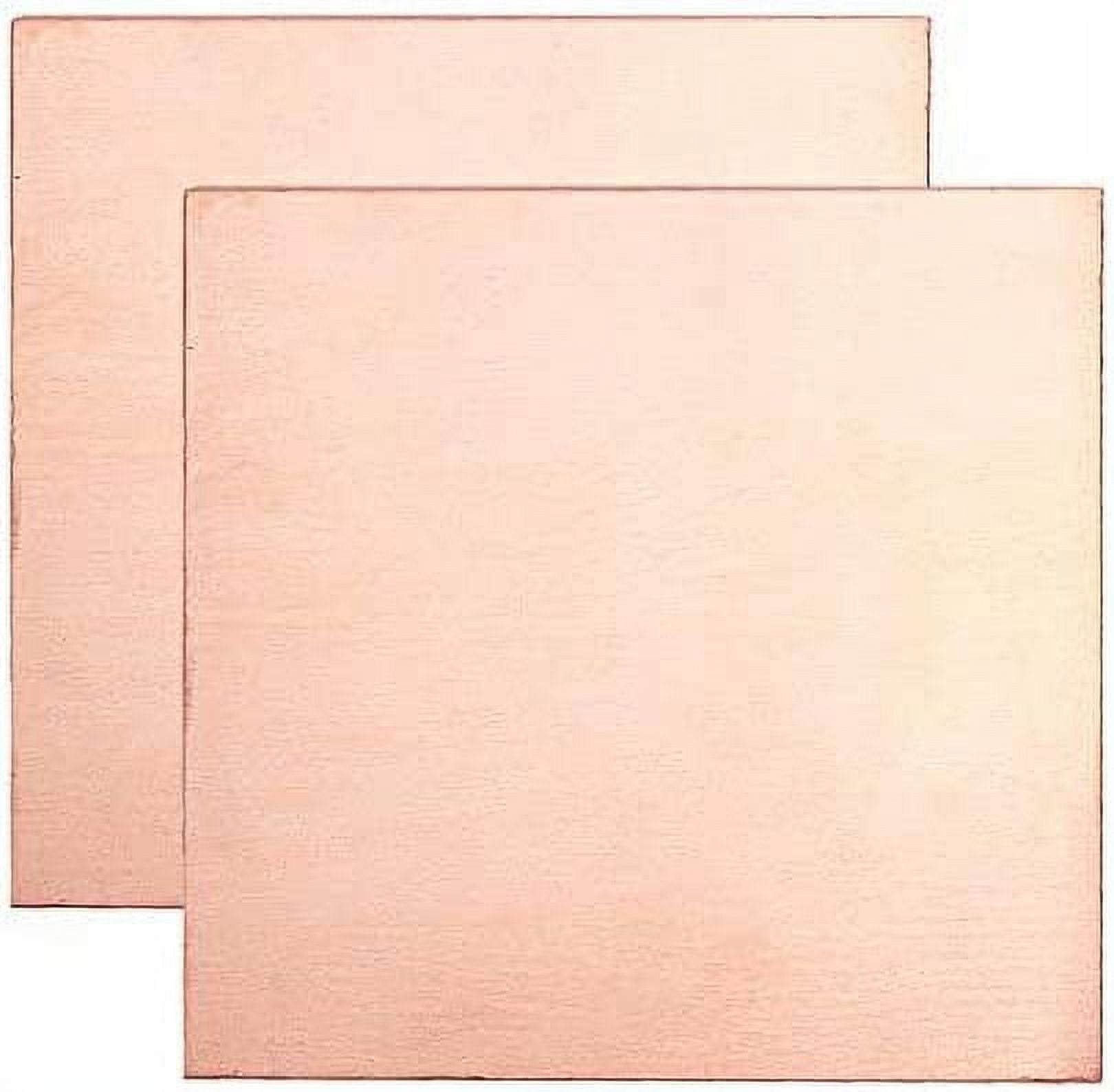 2 Packs 18 Gauge Pure Copper Sheet 8x4 Single Filmed Metal Sheet for ...