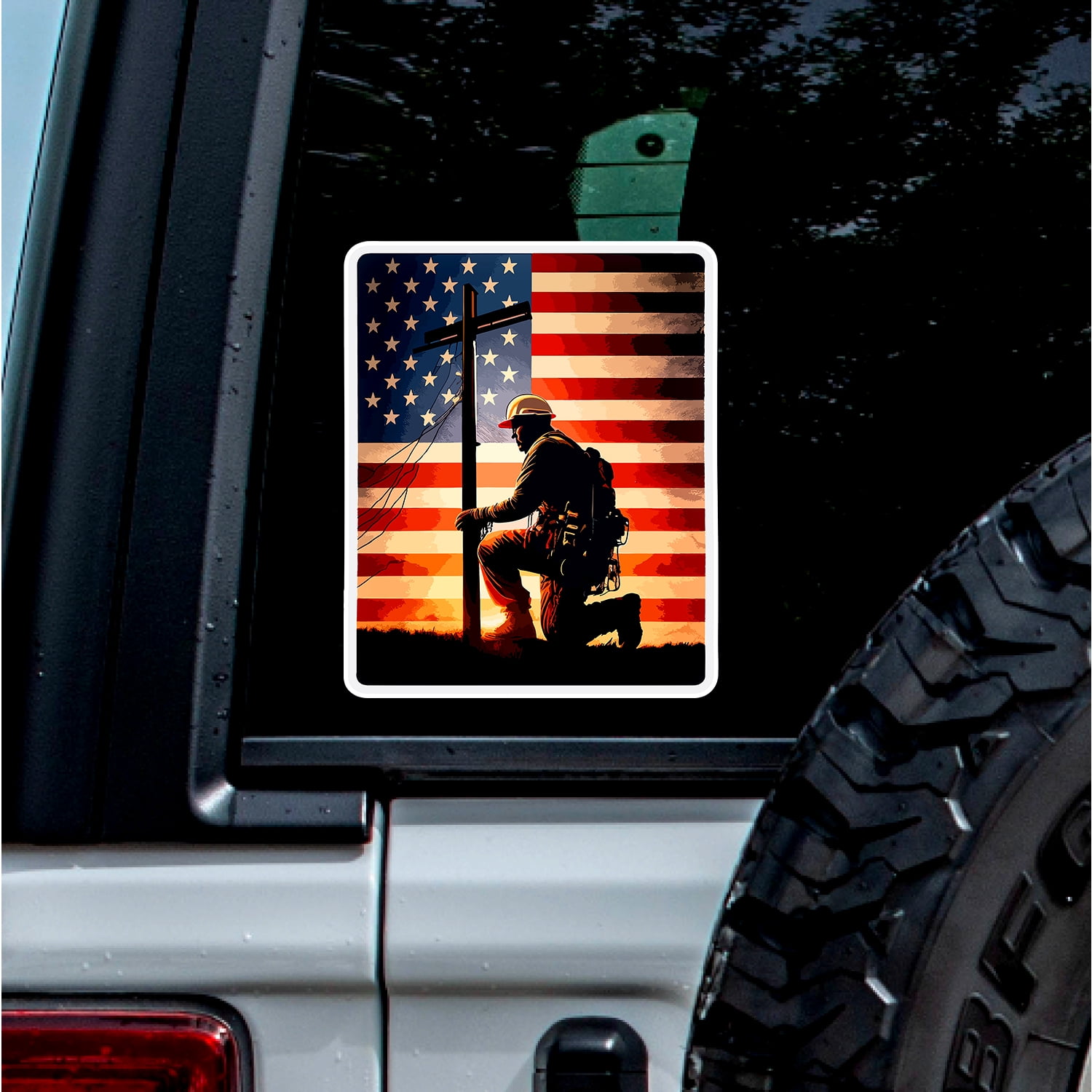 (2 Packs, 2.8'' X 3.4'') Sticker Of Lineman Linesman Electrical Power ...