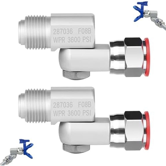 2 Packs 235486 Airless Paint Spray Gun Swivel Joint, 7/8 Inch Thread ...