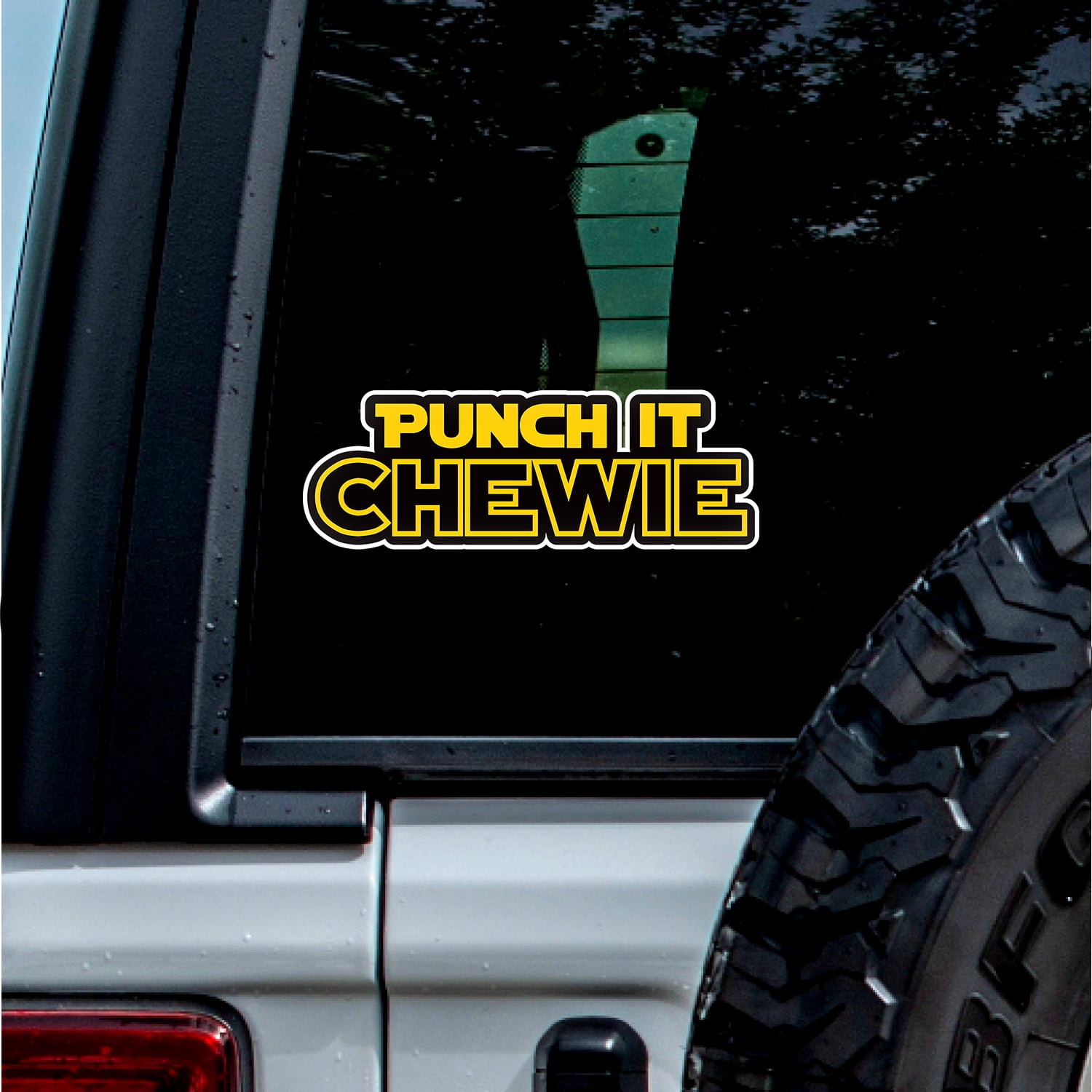 (2 Packs, 4.8'' X 1.6'') Sticker Of Punch It Chewie For Car Bumper ...