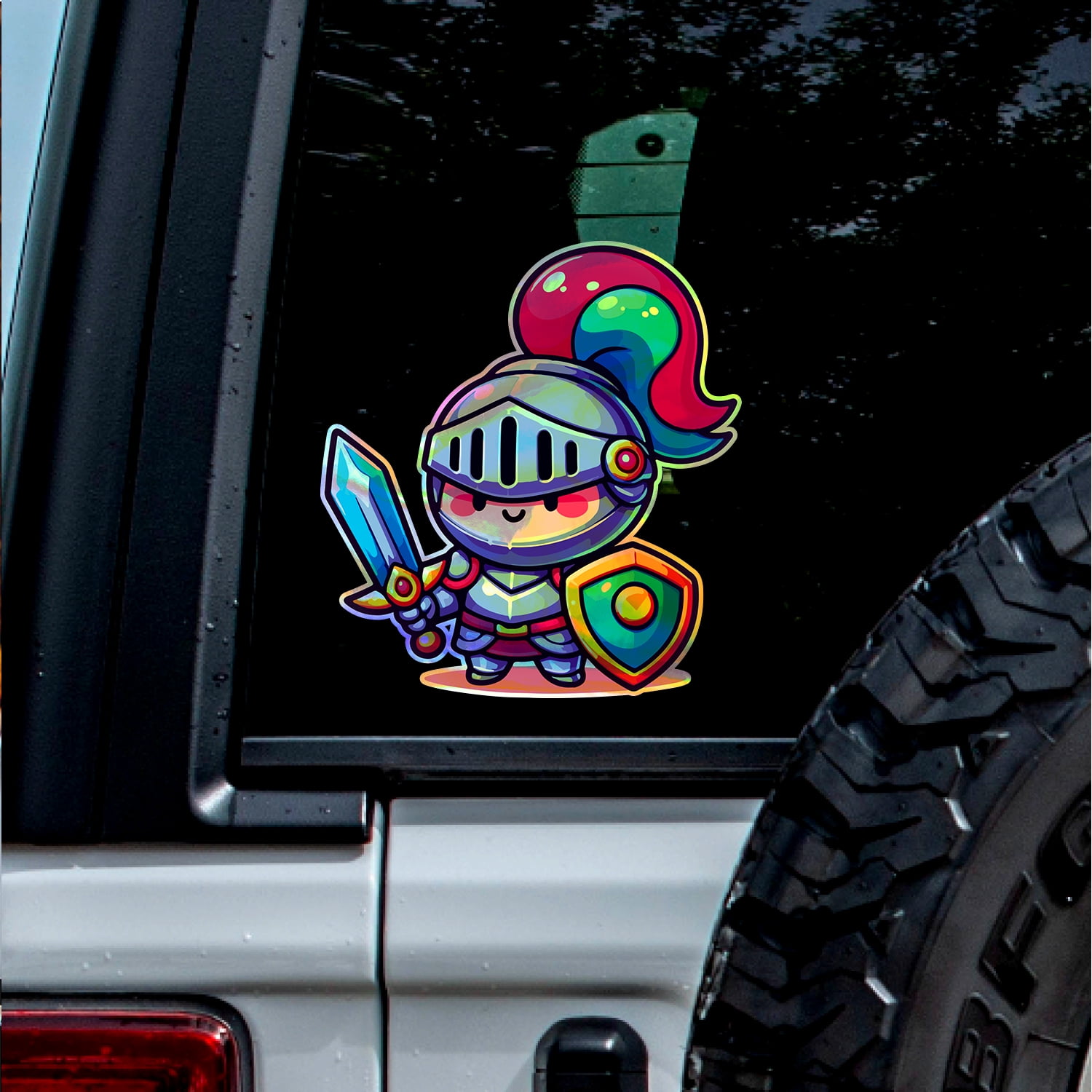 (2 Packs, 4.8'' X 5.2'') Sticker Of Chibi Knight For Car Bumper Window ...