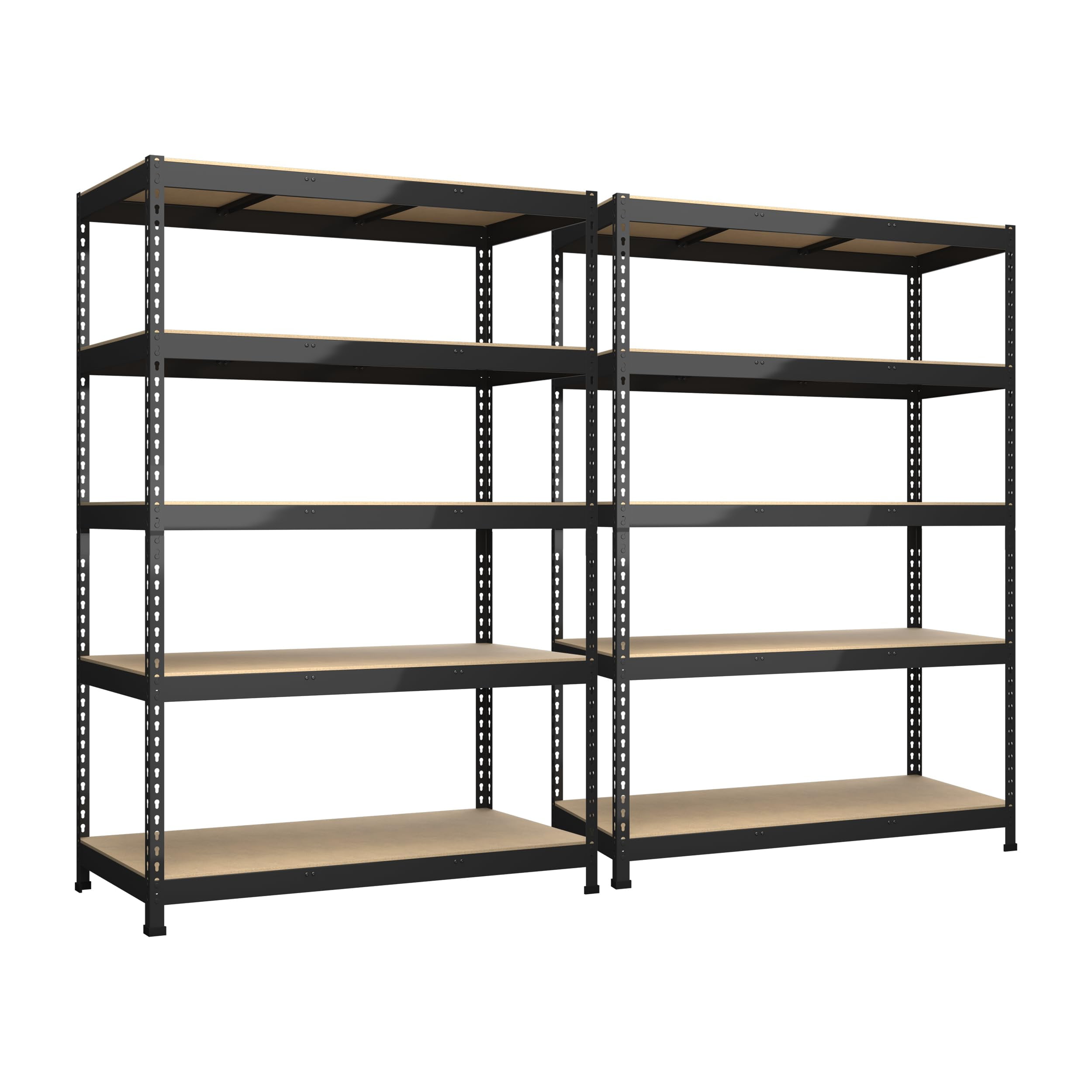 2 Packs 48" W x 24" D x 72" H Adjustable Garage Storage Shelves - 5 ...