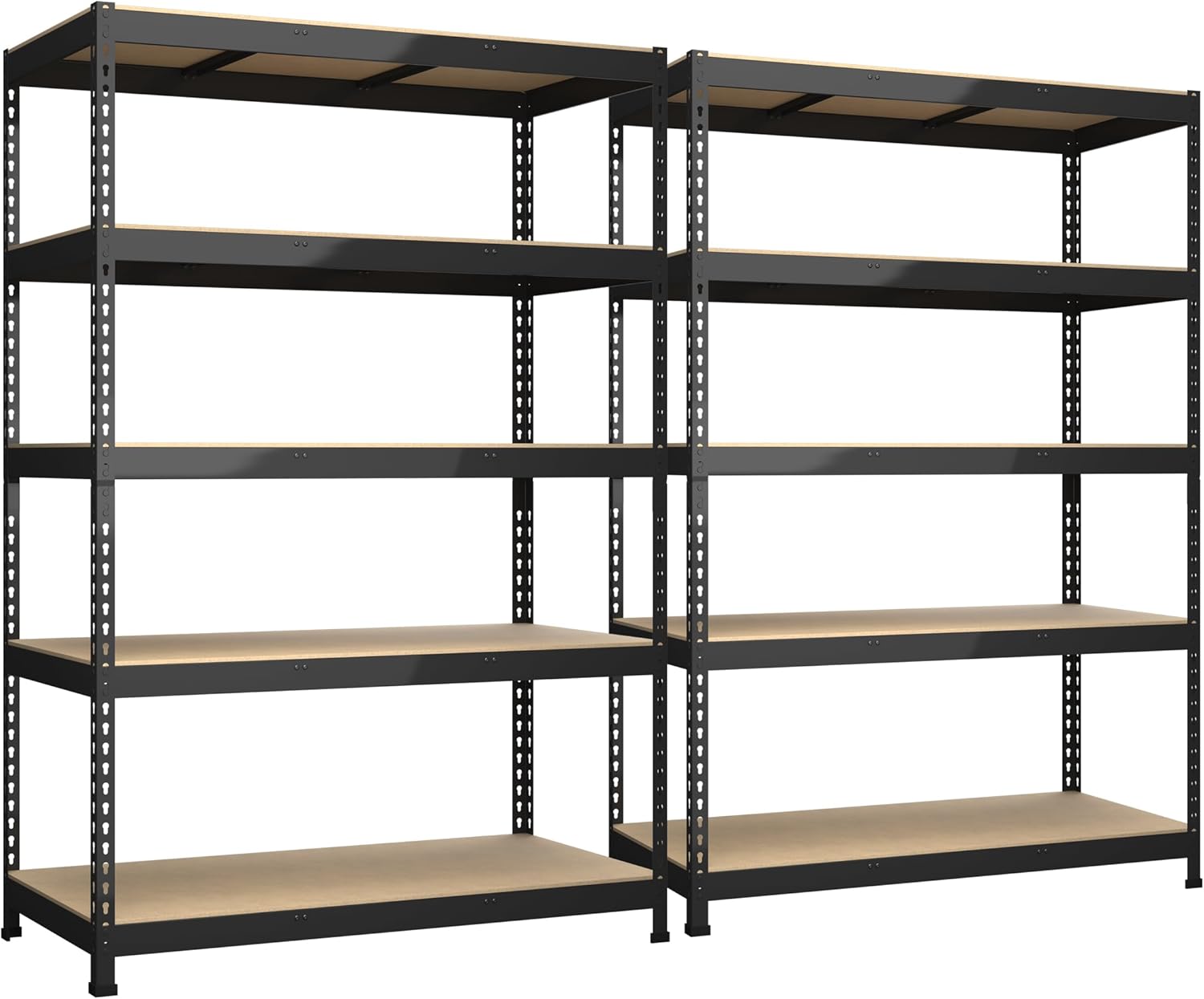 2 Packs 48" W x 24" D x 72" H Adjustable Garage Storage Shelves - 5 ...