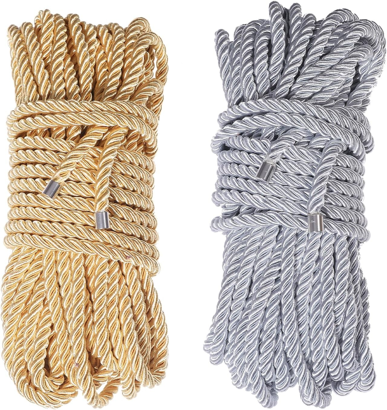 2 Packs 49 Feet Twisted Cord Polyester Twisted Rope Twisted Trim Rope ...