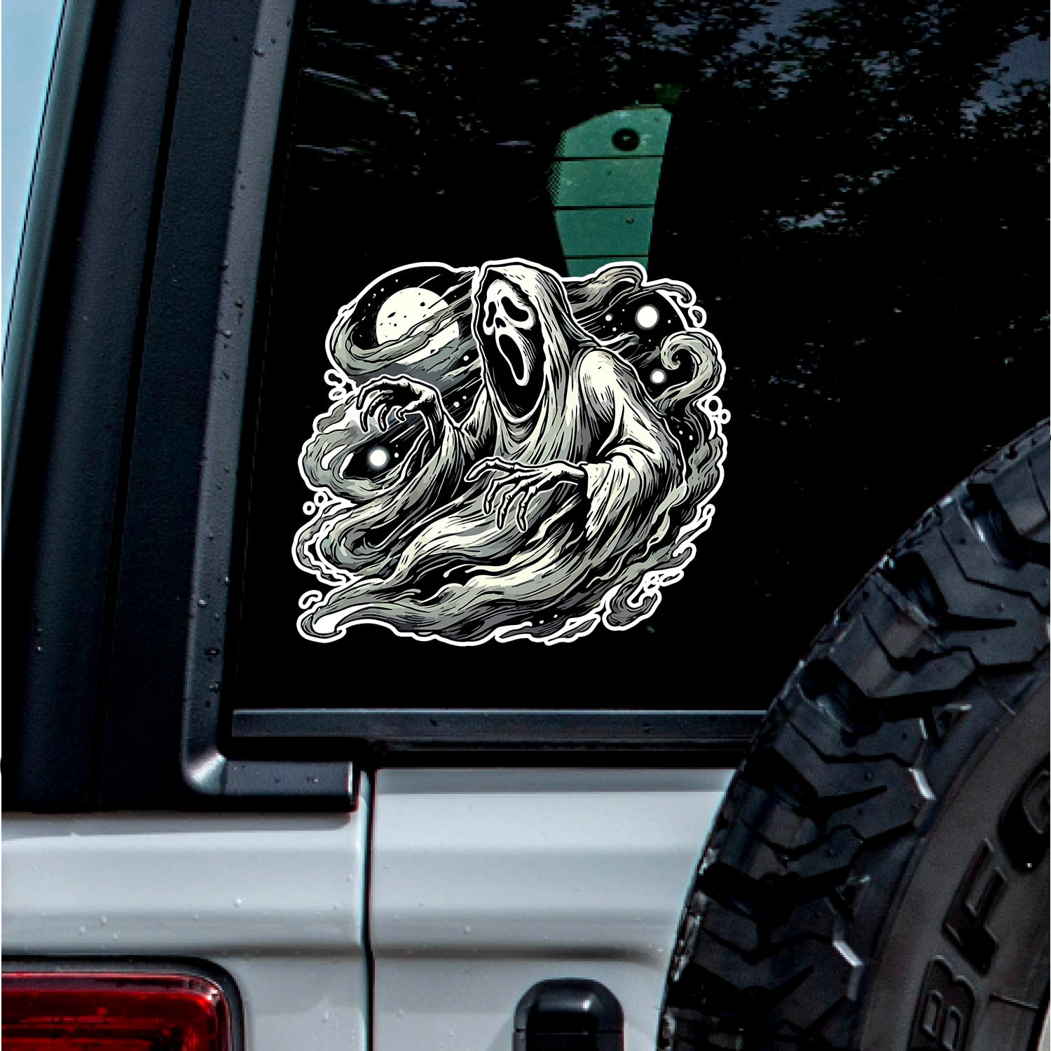 (2 Packs, 5.4'' X 4.8'') Sticker Of Ghostly Figure Silhouette For Car ...