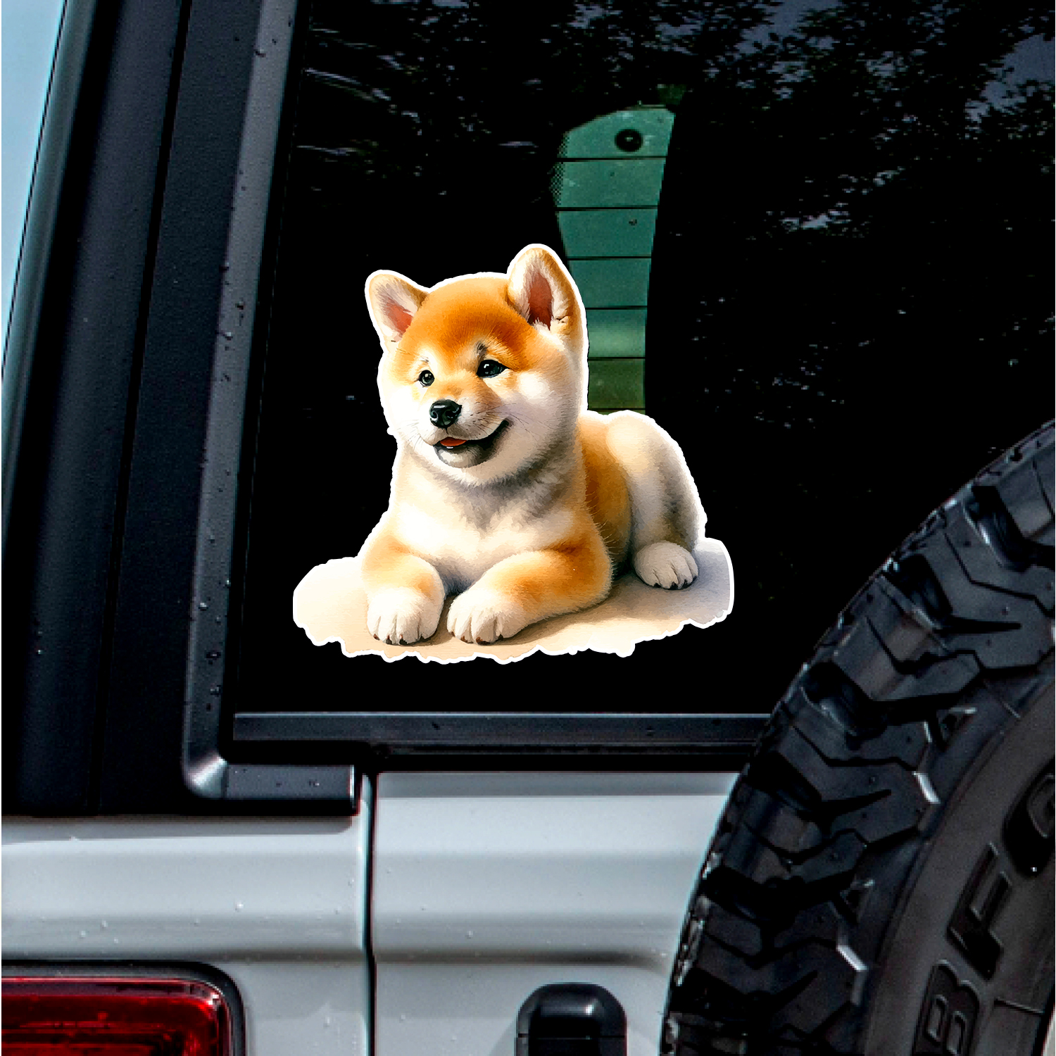 (2 Packs, 5.9'' X 5.6'') Sticker Of Shiba Inu For Car Bumper Window ...