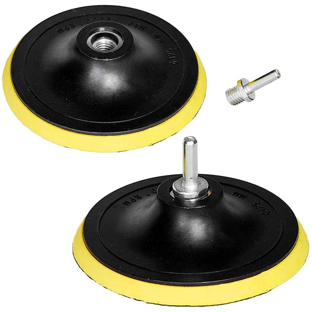 2 Packs 5 Inch Hook and Loop Backing Pad with M14 Drill Adapter ...