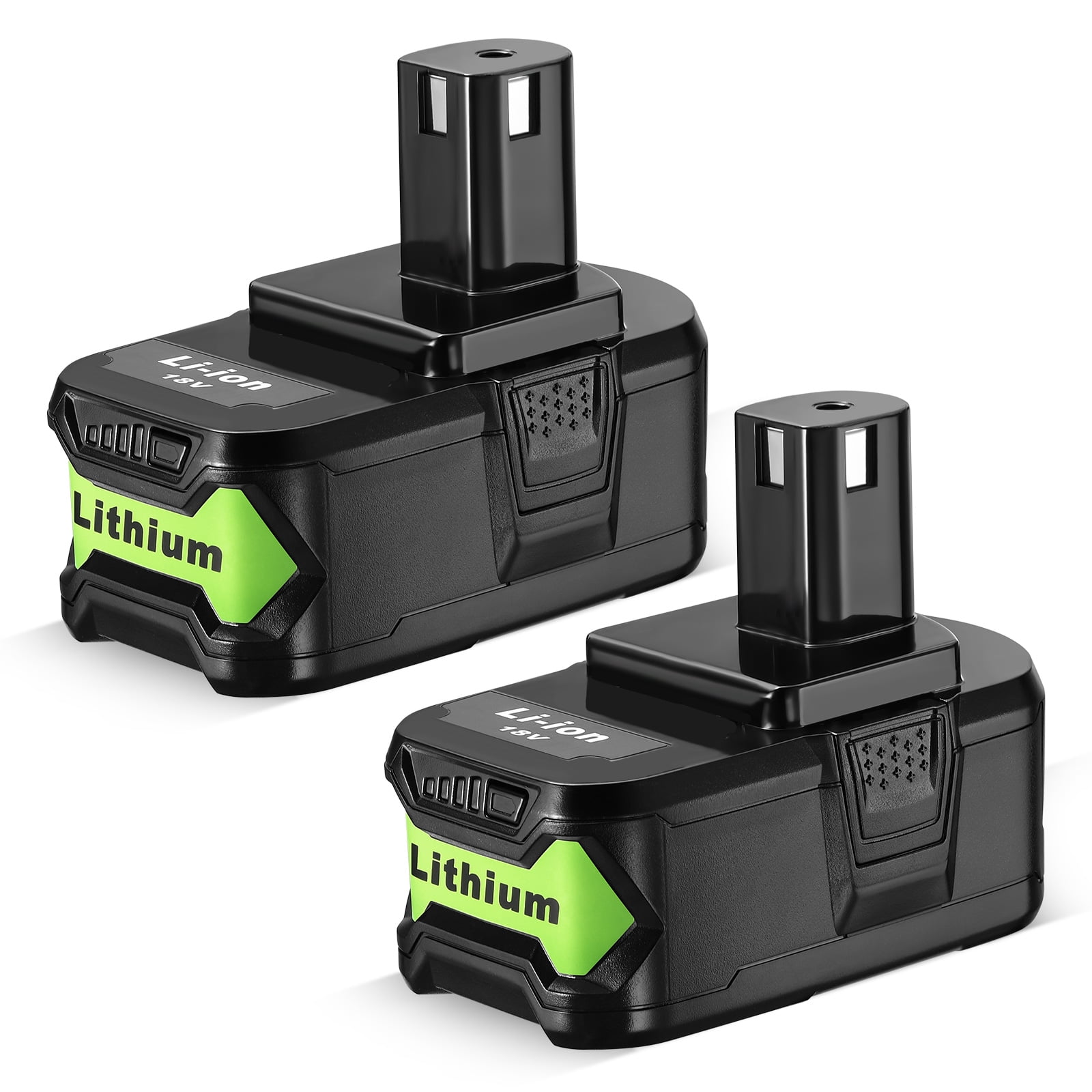 2 Packs 6.5Ah 18 Volt for Ryobi P197 Battery One+ (Plus) P108 P102 P104 ...