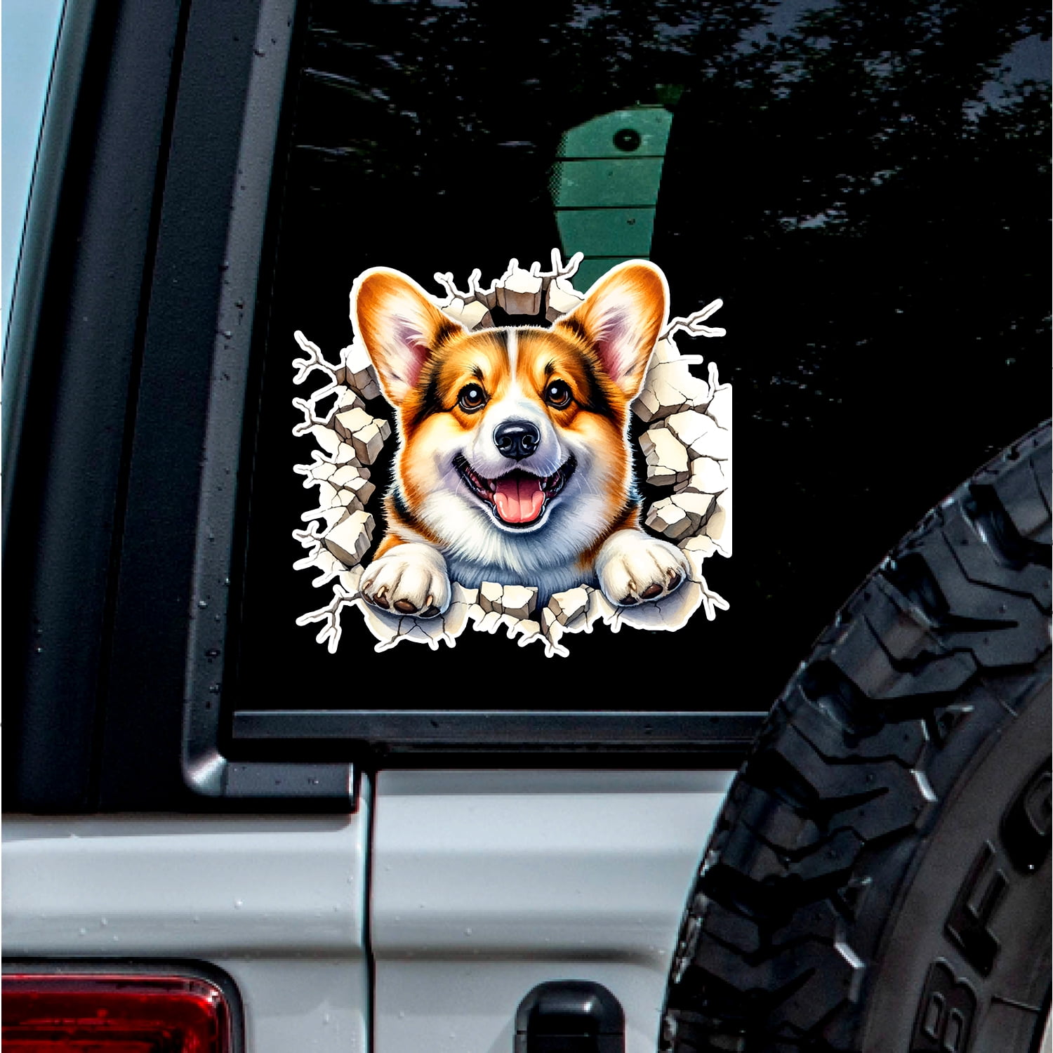 (2 Packs, 7.5'' X 7'') Sticker Of Pembroke Welsh Corgi For Car Bumper ...