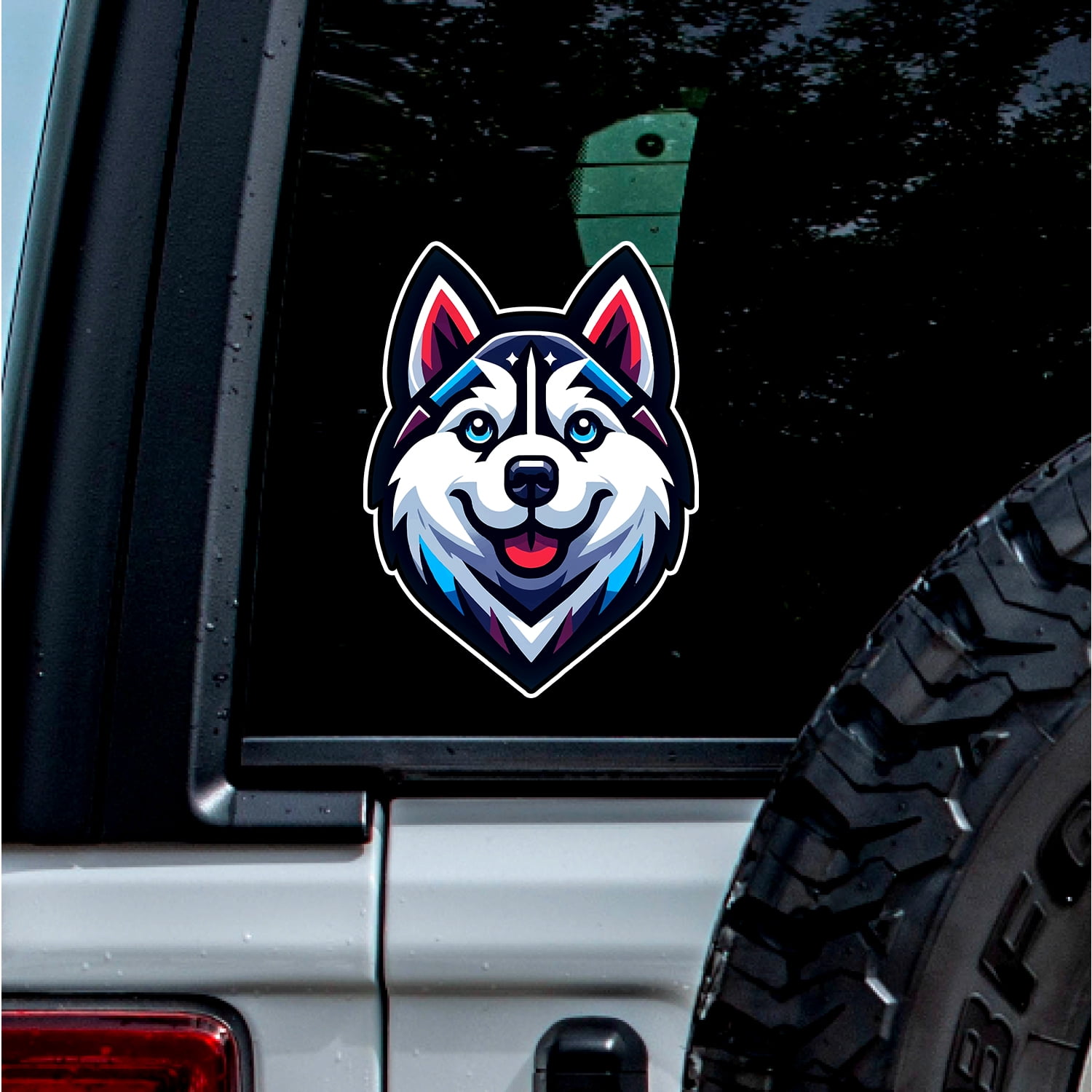 (2 Packs, 7'' X 9.6'') Sticker Of Husky For Car Bumper Window Laptop ...