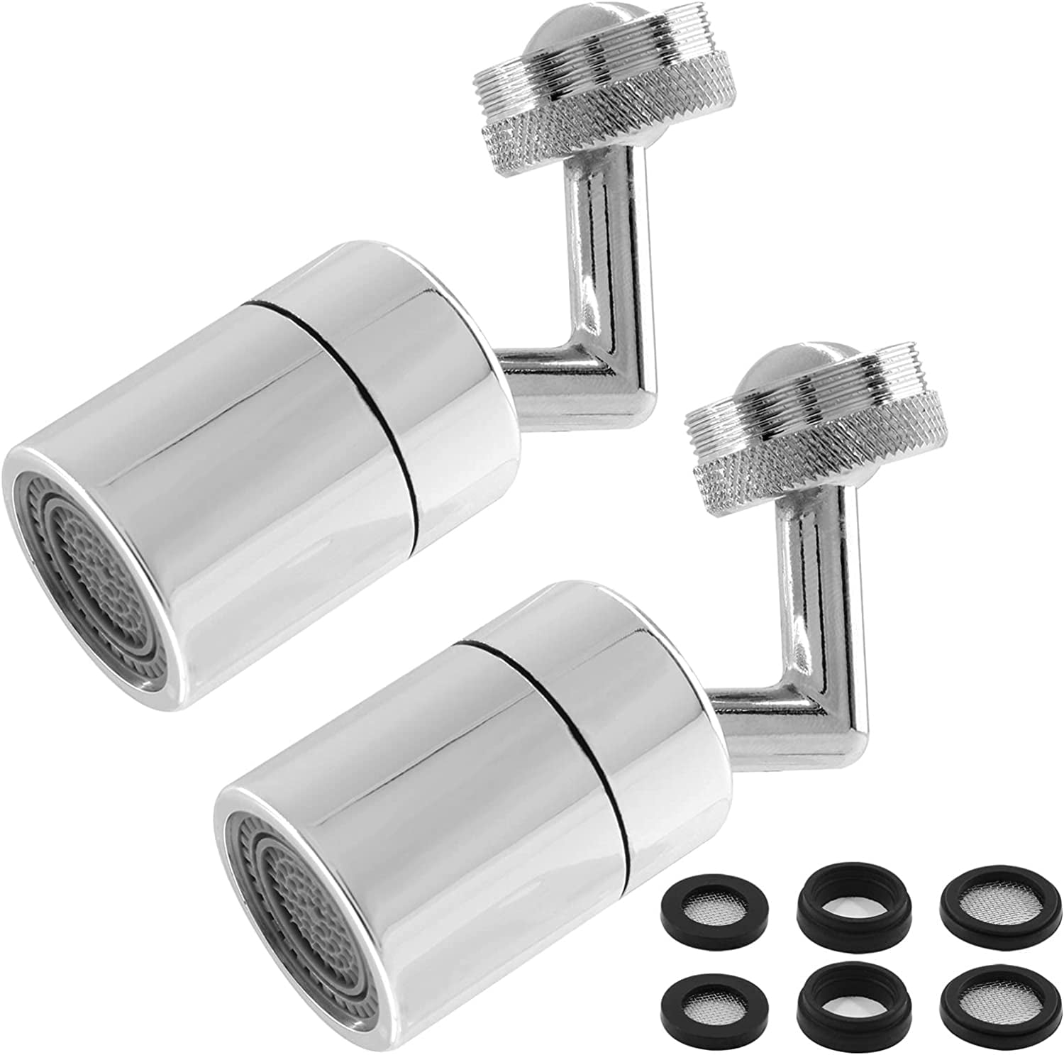 2 Packs 720 Degree Swivel Faucet Sink Aerator 2 Sprayer Faucet Aerator