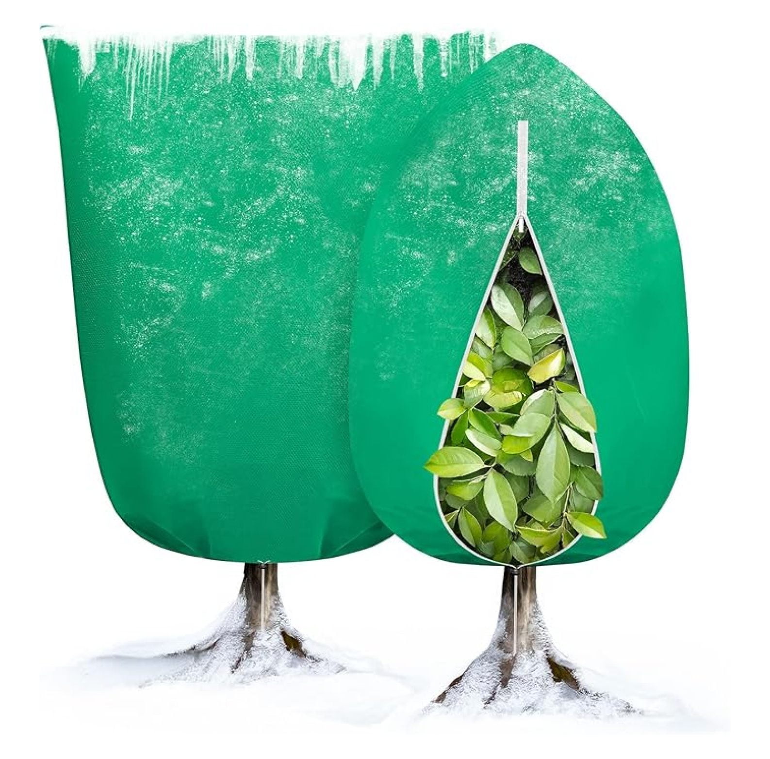 2 Packs 79" x 98" Plant Covers Freeze Protection 2.8oz/yd² Large Heavy ...