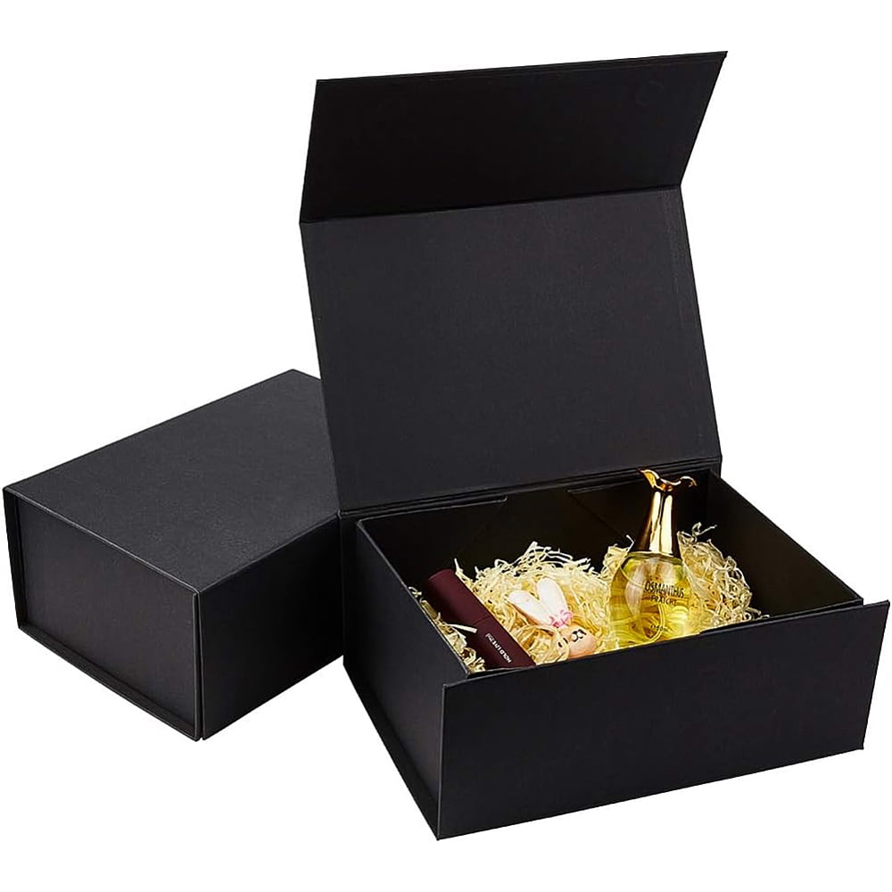 2 Packs 8.5x6.3x4 Inches Hard Gift Box with Magnetic Closure Black ...