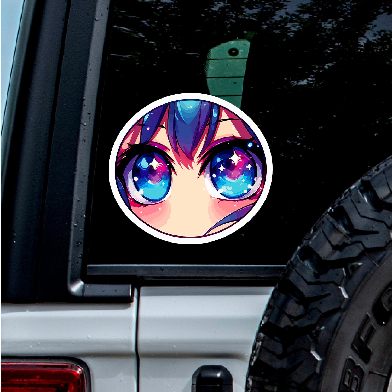 (2 Packs, 8.7'' X 8'') Sticker Of Anime Eyes Sticker For Car Bumper ...