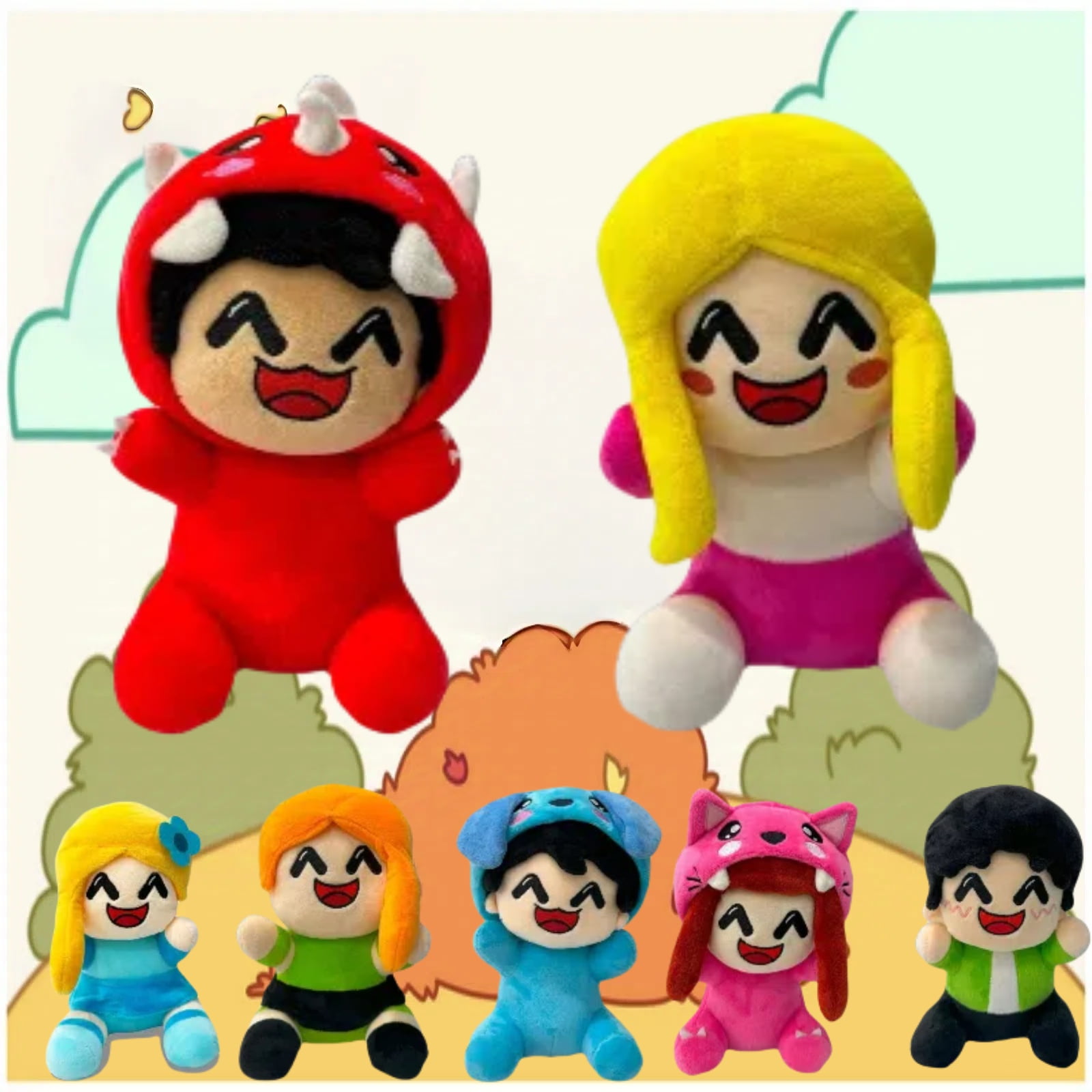 2 Packs 8" OMZ Plushies: Cuddly Game Merchandise Props – Bring Your ...