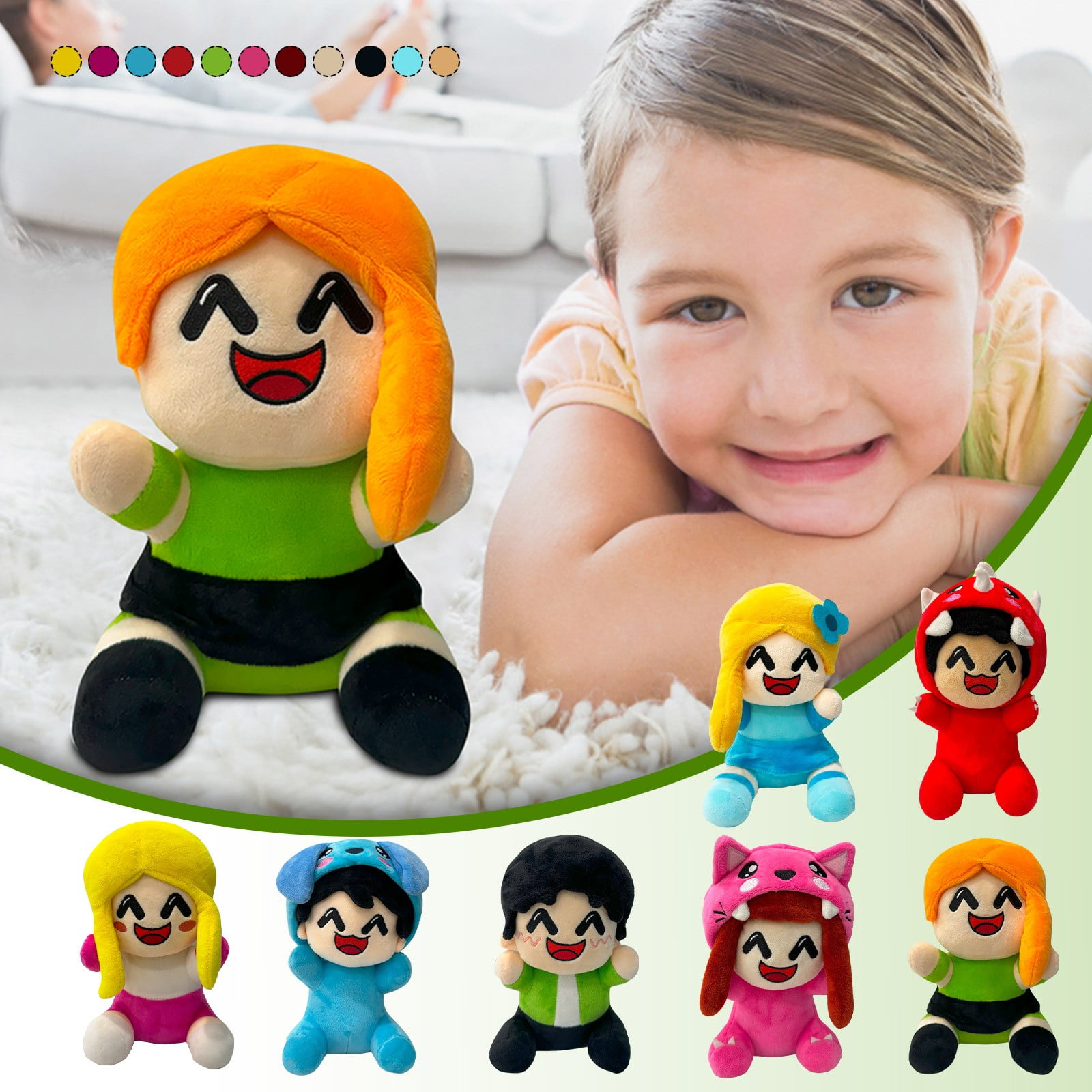 2 Packs 8" Omz Crew Heather Plush – Soft, Stylish, and Perfect for Fans ...