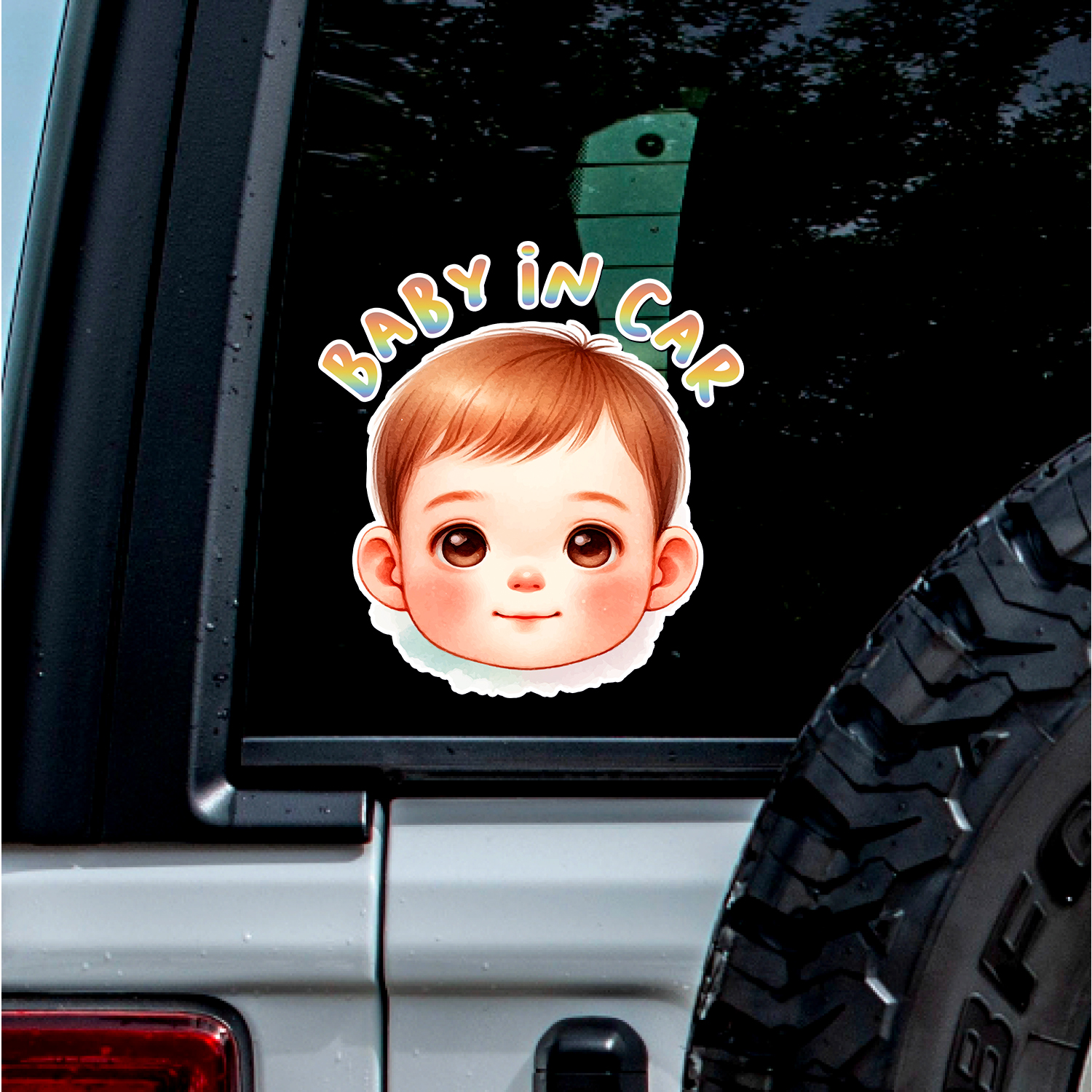 (2 Packs, 8'' X 8.6'') Sticker Of Cartoon Car Stickers For Baby On ...