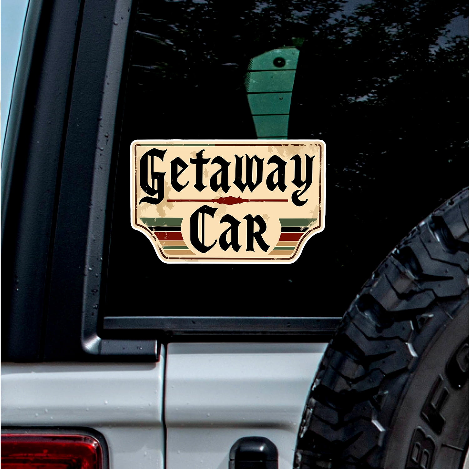 (2 Packs, 9.5'' X 6'') Sticker Of Getaway Car Funny For Car Bumper ...