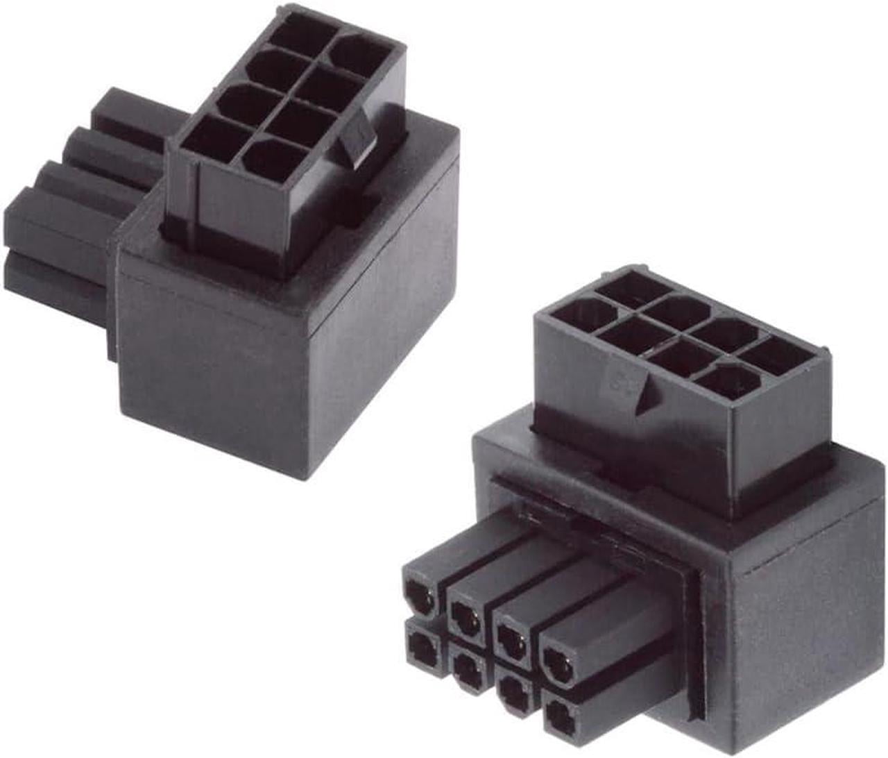 2 Packs 90 Degree Up Down Angled ATX 8P EPS Male to Female Power Header ...