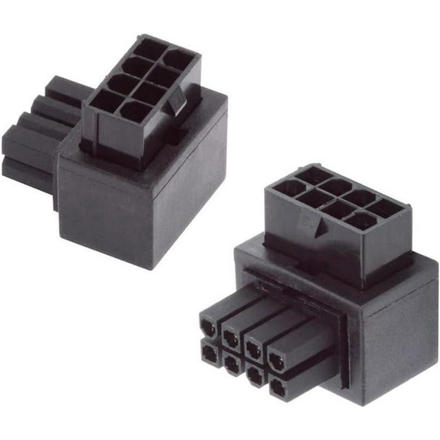 2 Packs 90 Degree Up Down Angled ATX 8P EPS Male to Female Power Header ...