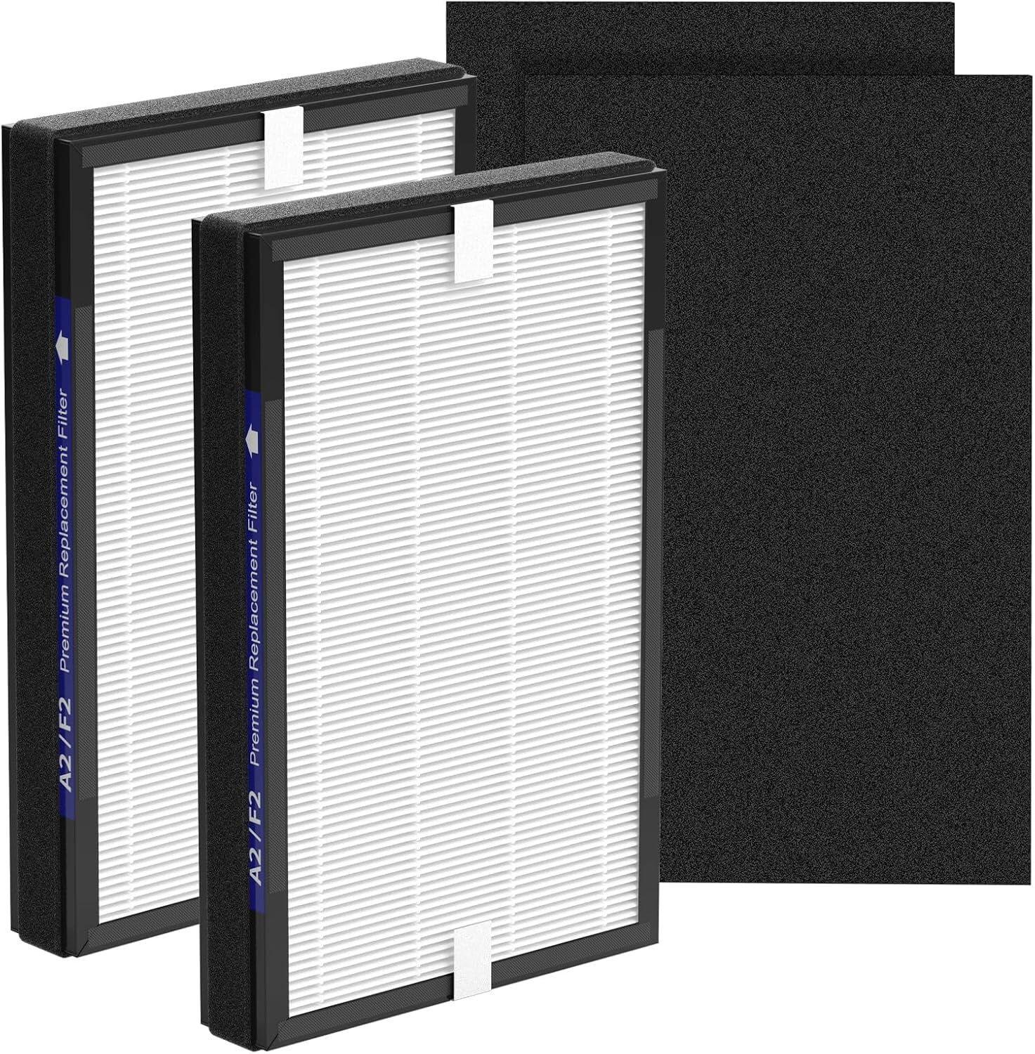 2 Packs A2 F2 Replacement Filters Compatible with 3M Filtrete Room Air ...