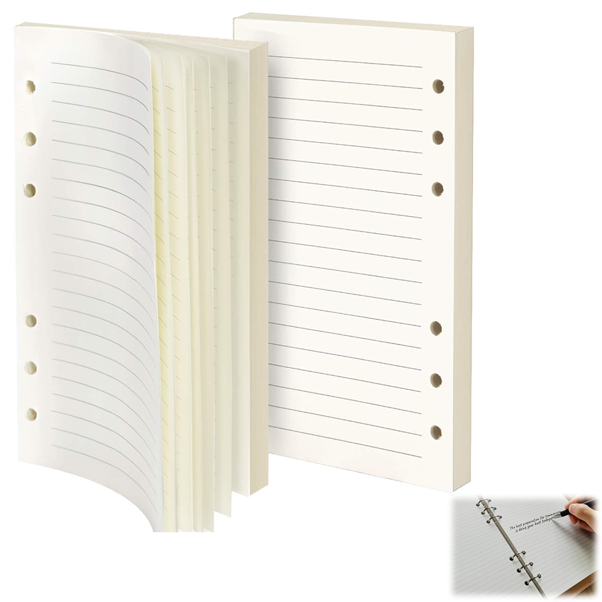 2 Packs A5 Refills Ruled Lined Paper - 90 Sheets A5 Refill Pad for A5 ...