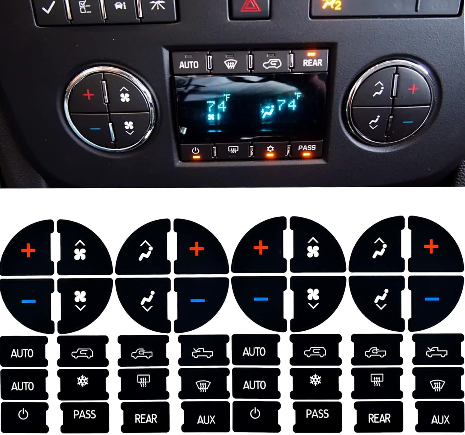 2 Packs AC Dash Button Repair Kit -Compatible with Chevy, Best for ...