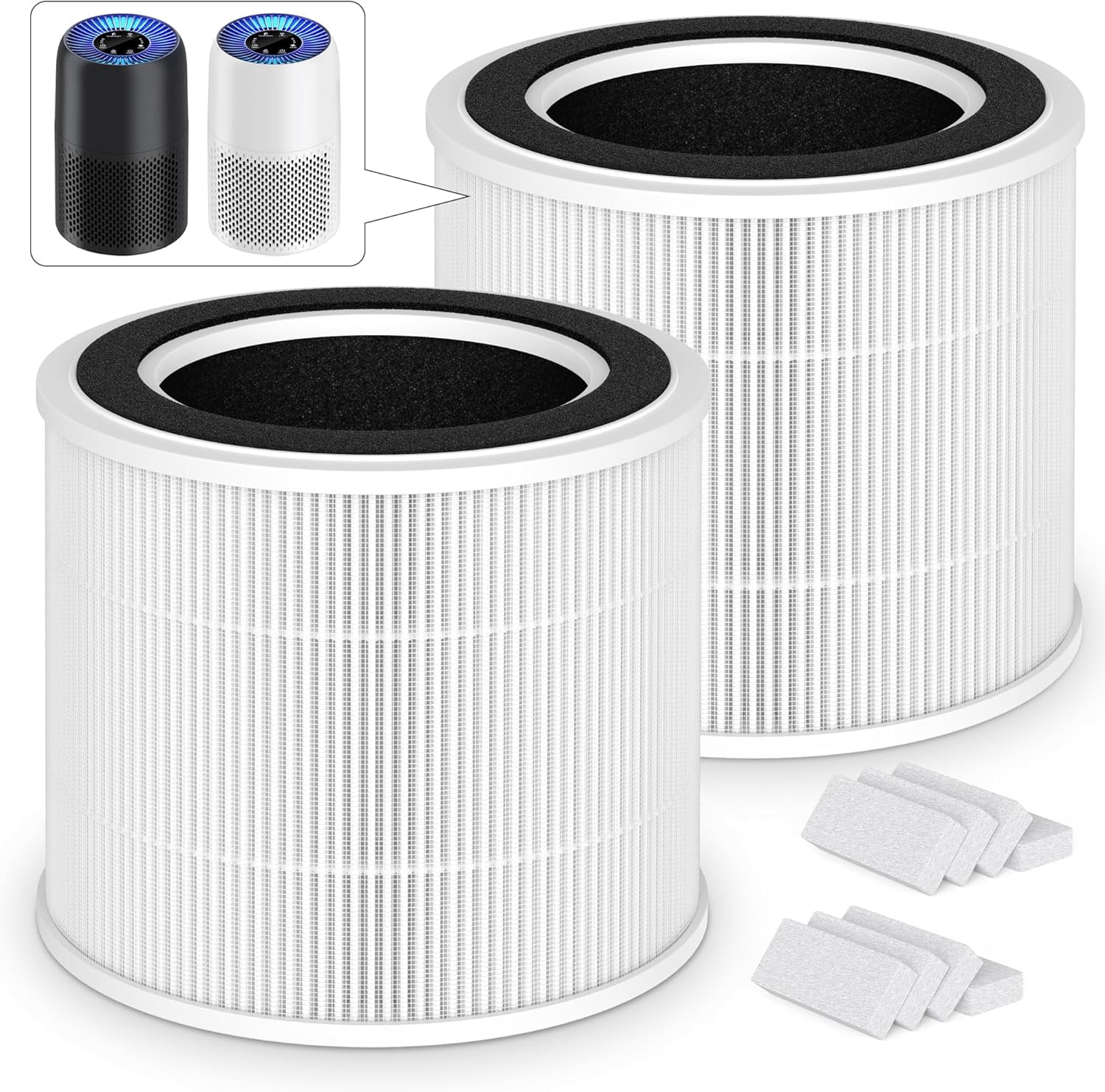 2 Packs AP100-A/B Air Filter Compatible with AromaRoom AP100-A White ...