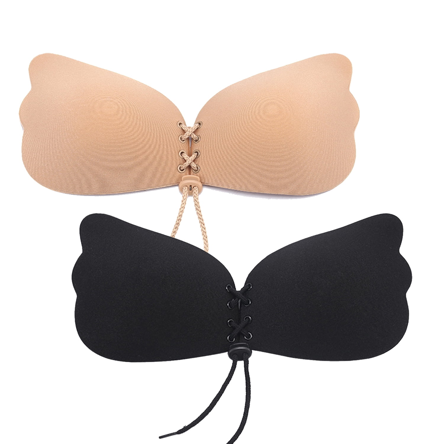 2 Packs Adhesive Invisible Reusable Bra Strapless Sticky Bras, Lift ...