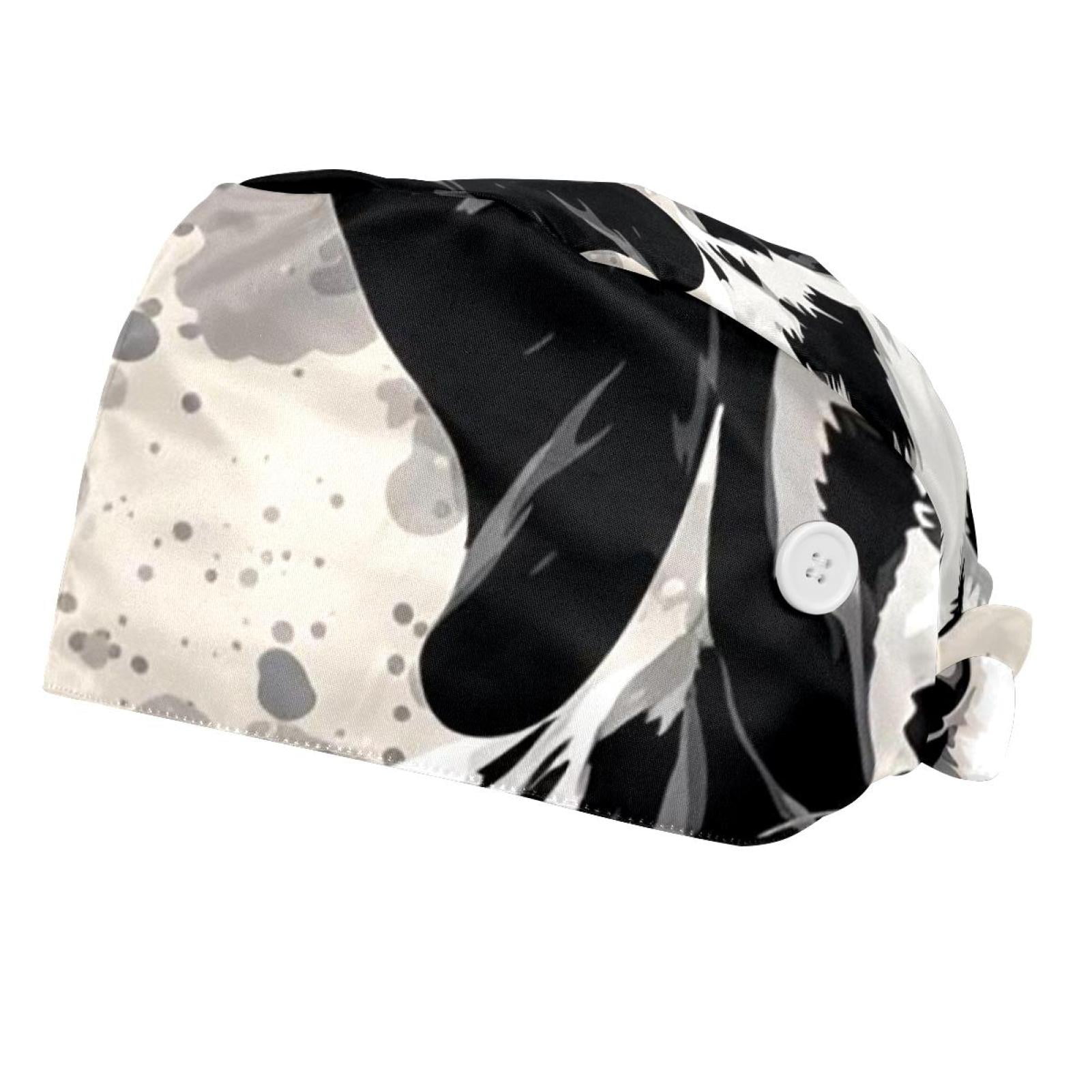 2 Packs Adjustable Working Cap with Button, Spotted Dog Working Hat ...