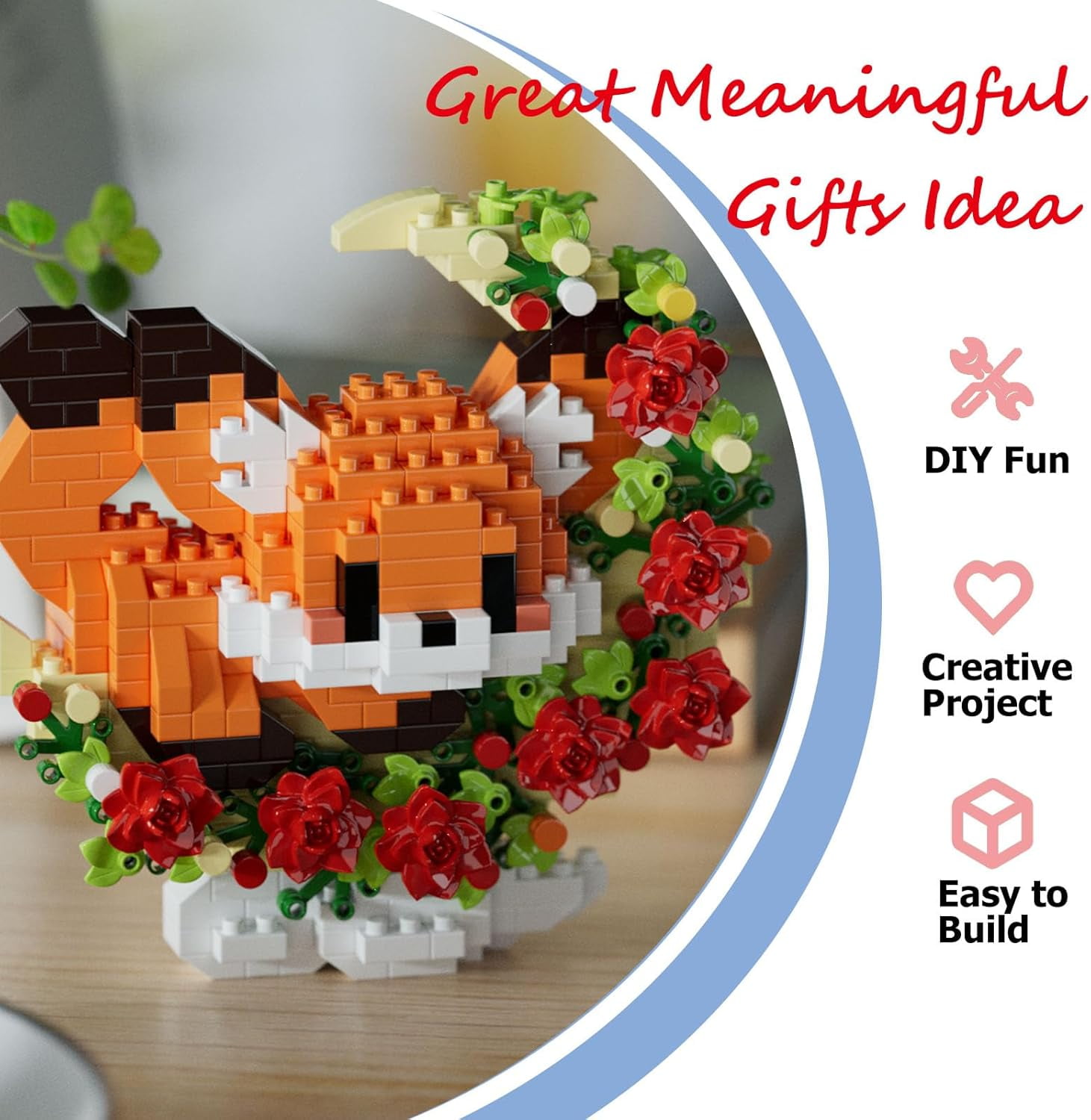 2 Packs Animals Micro Building Block - Fox & Pig, Cute Building Block ...