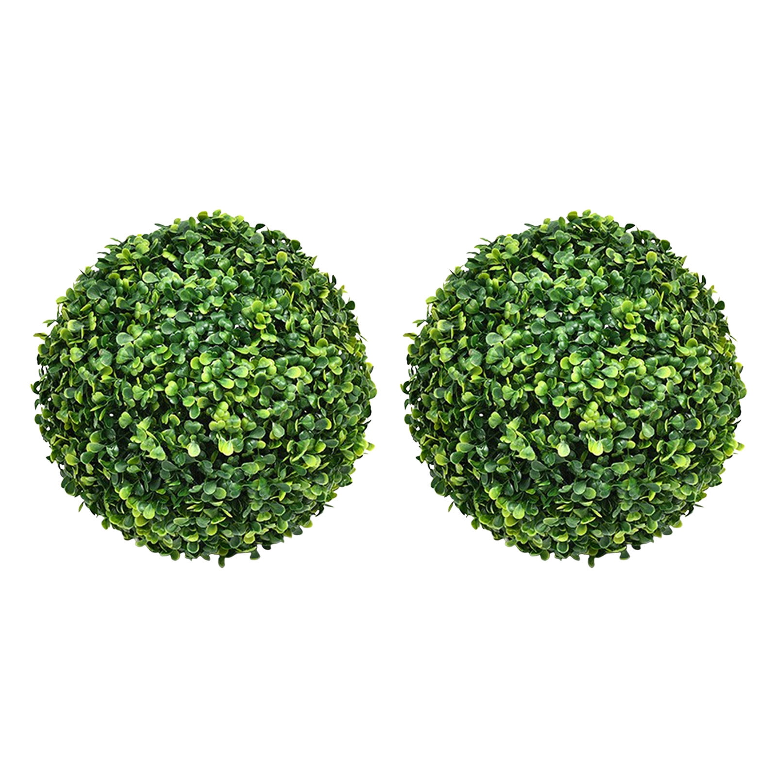 2 Packs Artificial Plant Topiary Balls Faux Boxwood Decorative Balls UV ...